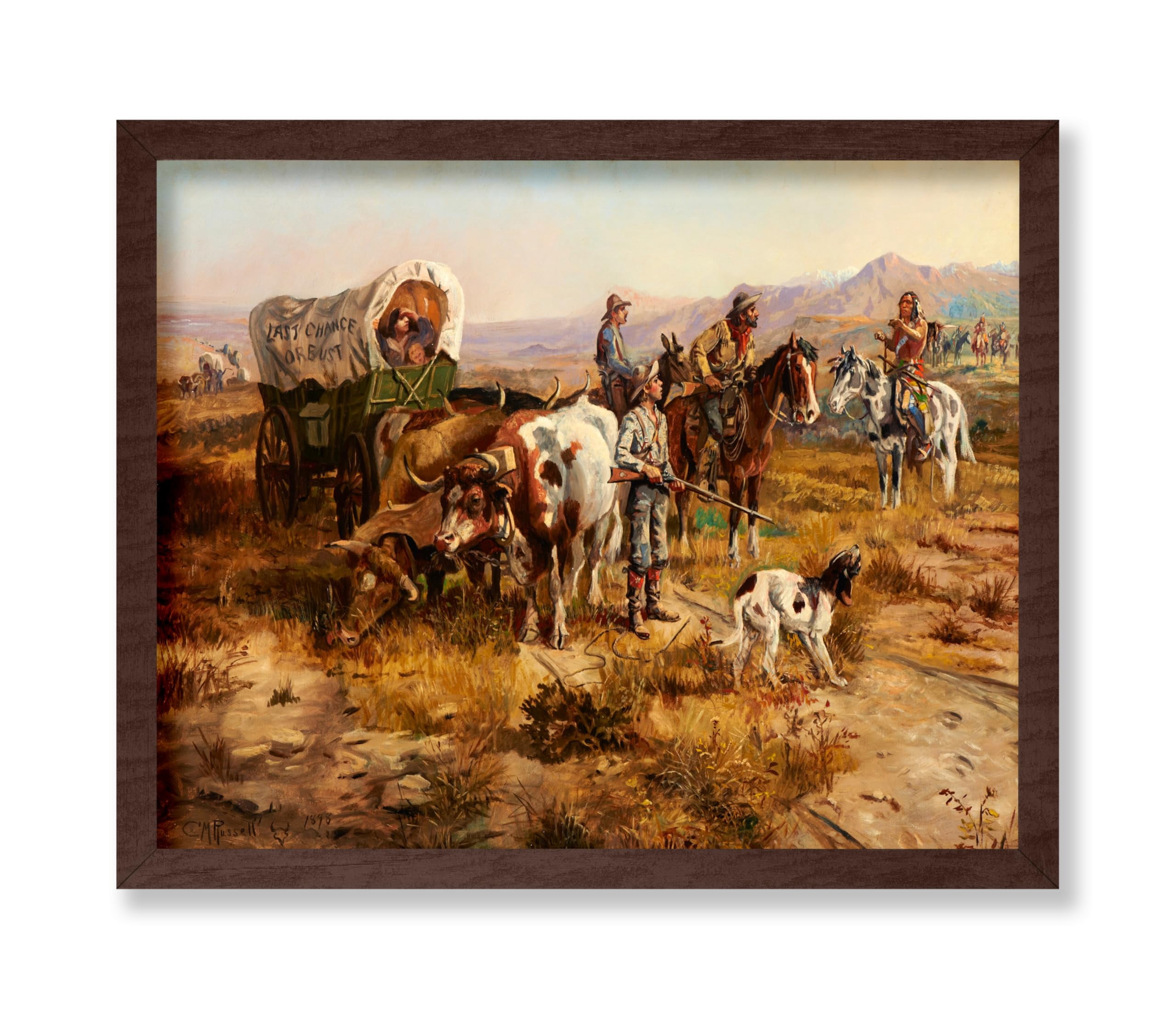 Poster Master Vintage A Doubtful Visitor Poster - Retro Cowboy Print ...