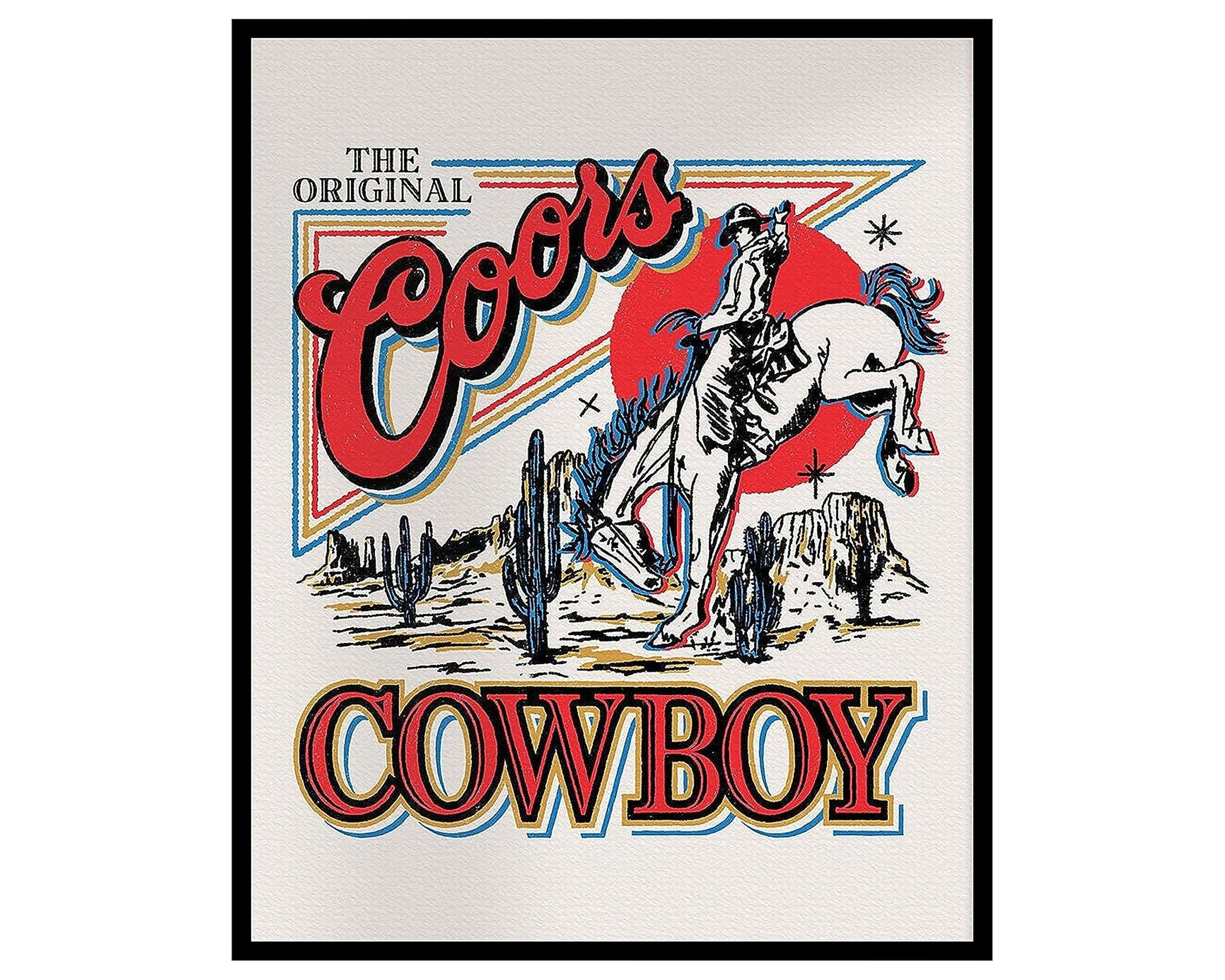 Poster Master Vintage Advertising Poster - Retro Western Print - Cowboy ...