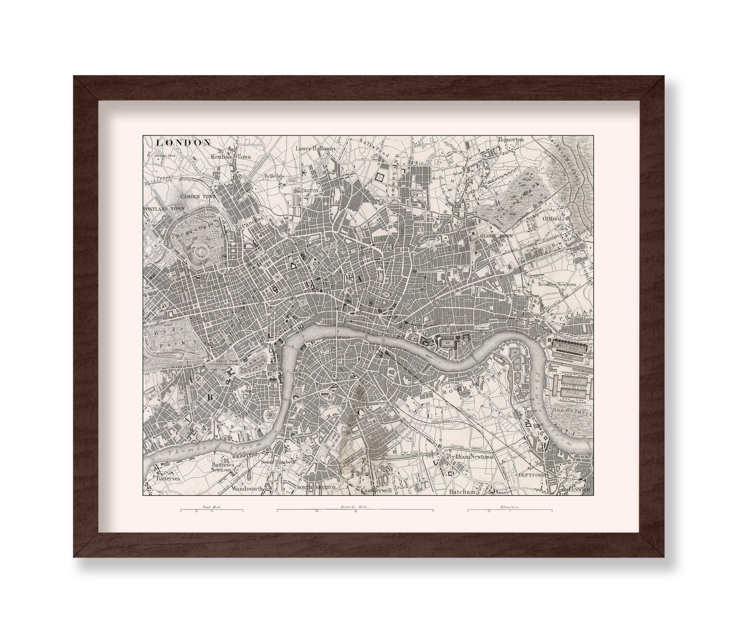 Poster Master Vintage Aerial London Poster - Retro London Print ...