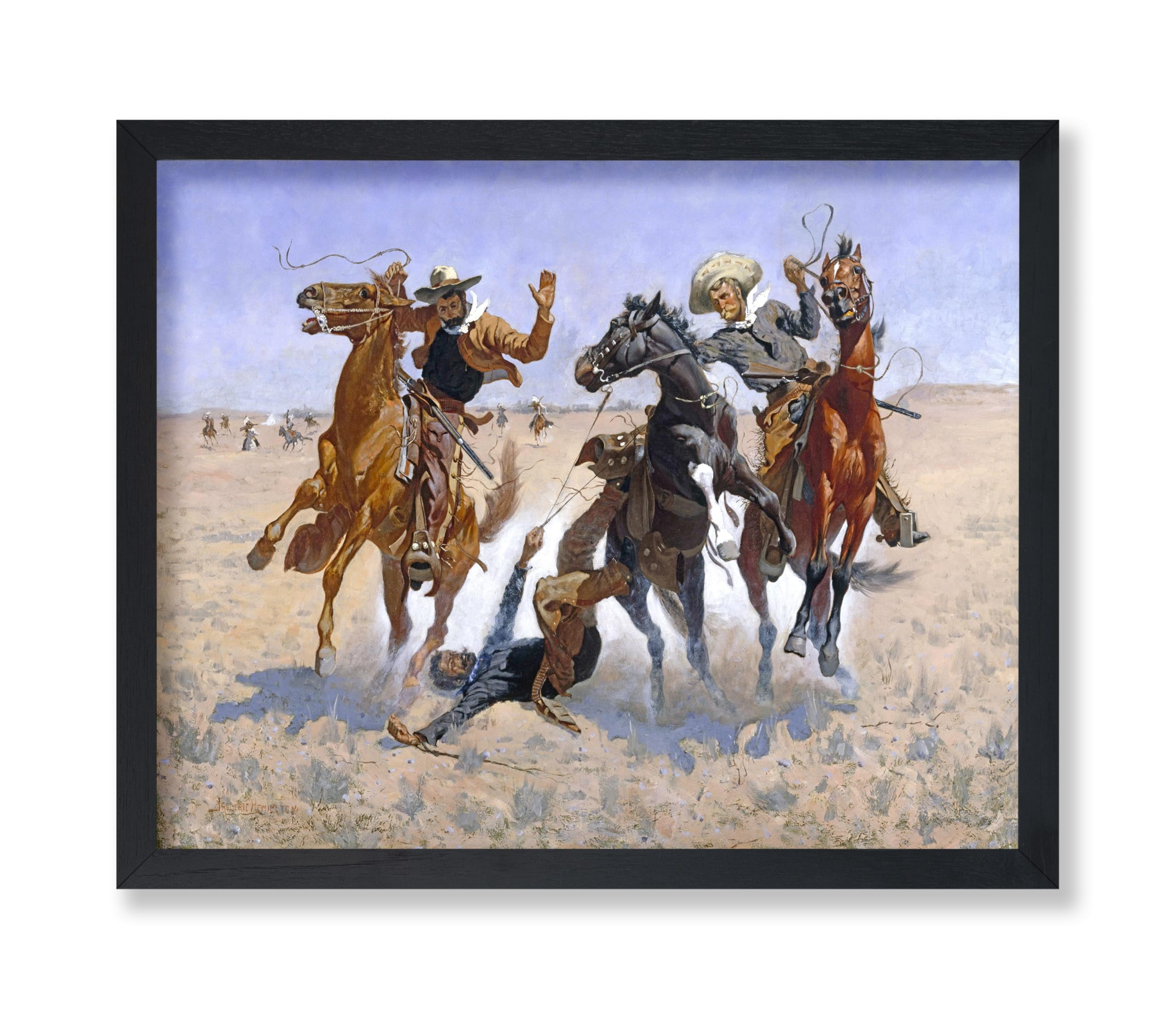 Poster Master Vintage Aiding a Comrade Poster - Retro Cowboy Print ...