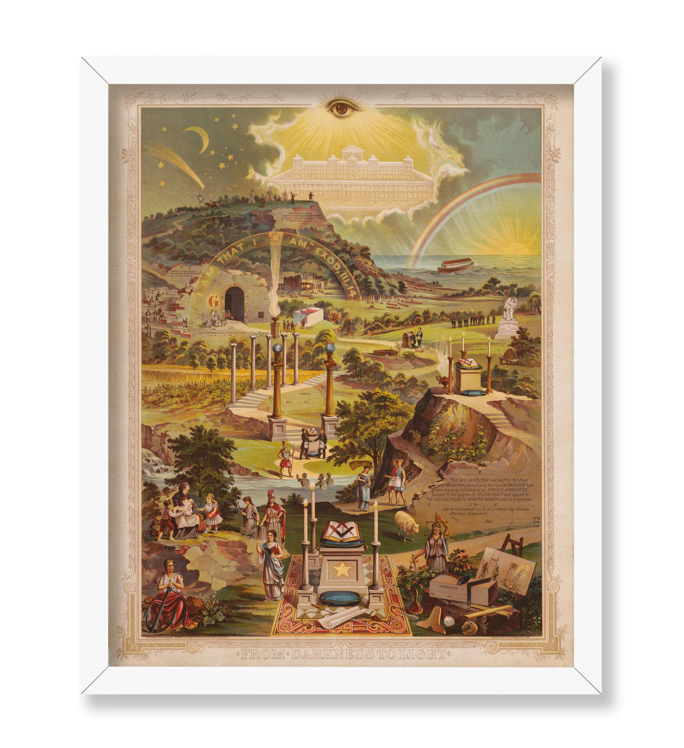 Poster Master Vintage Art Poster - From Darkness to Light - Great Wall ...