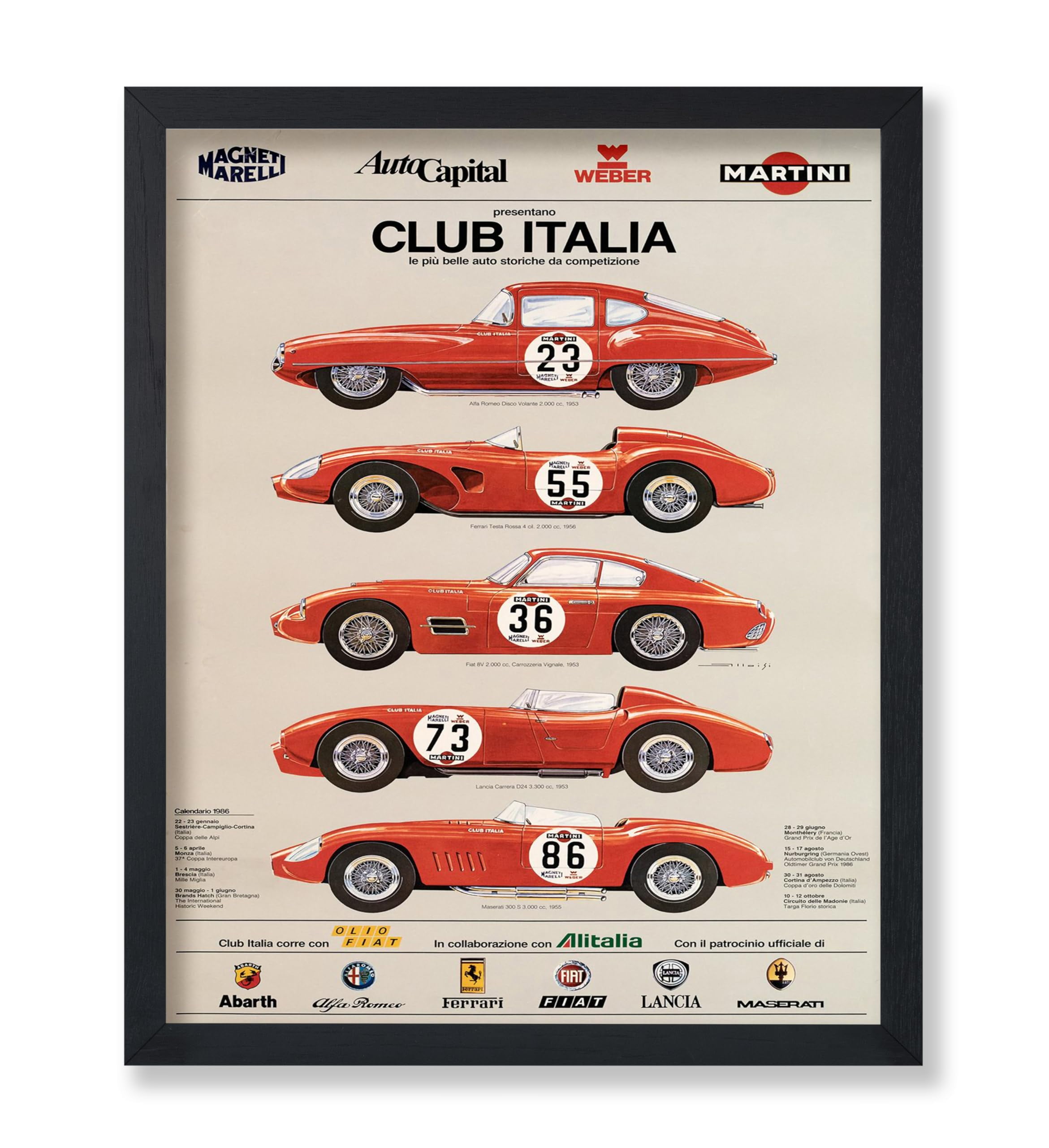 Poster Master Vintage Auto Racing Poster - Retro Advertising Print ...