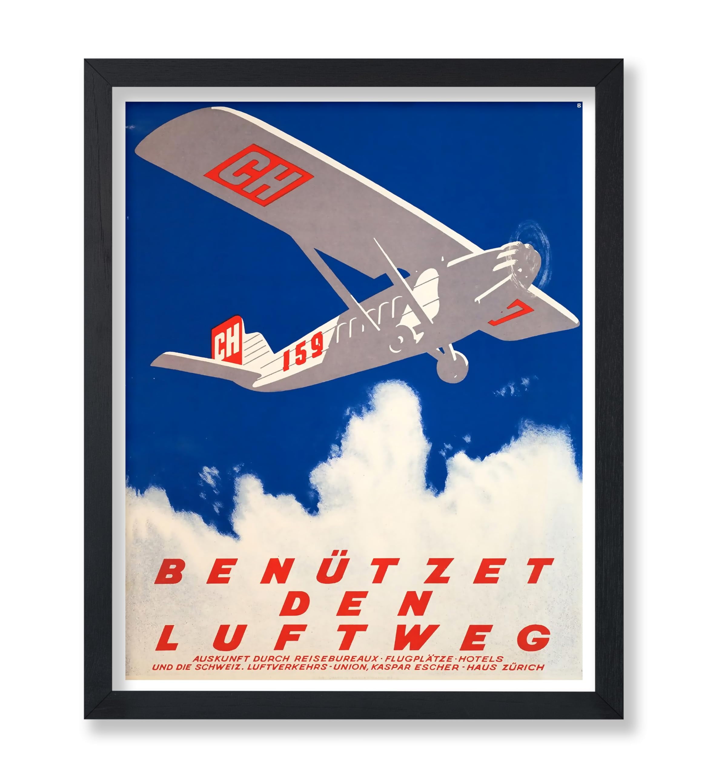Poster Master Vintage Aviation Poster - Retro Aircraft Print - Airplane ...