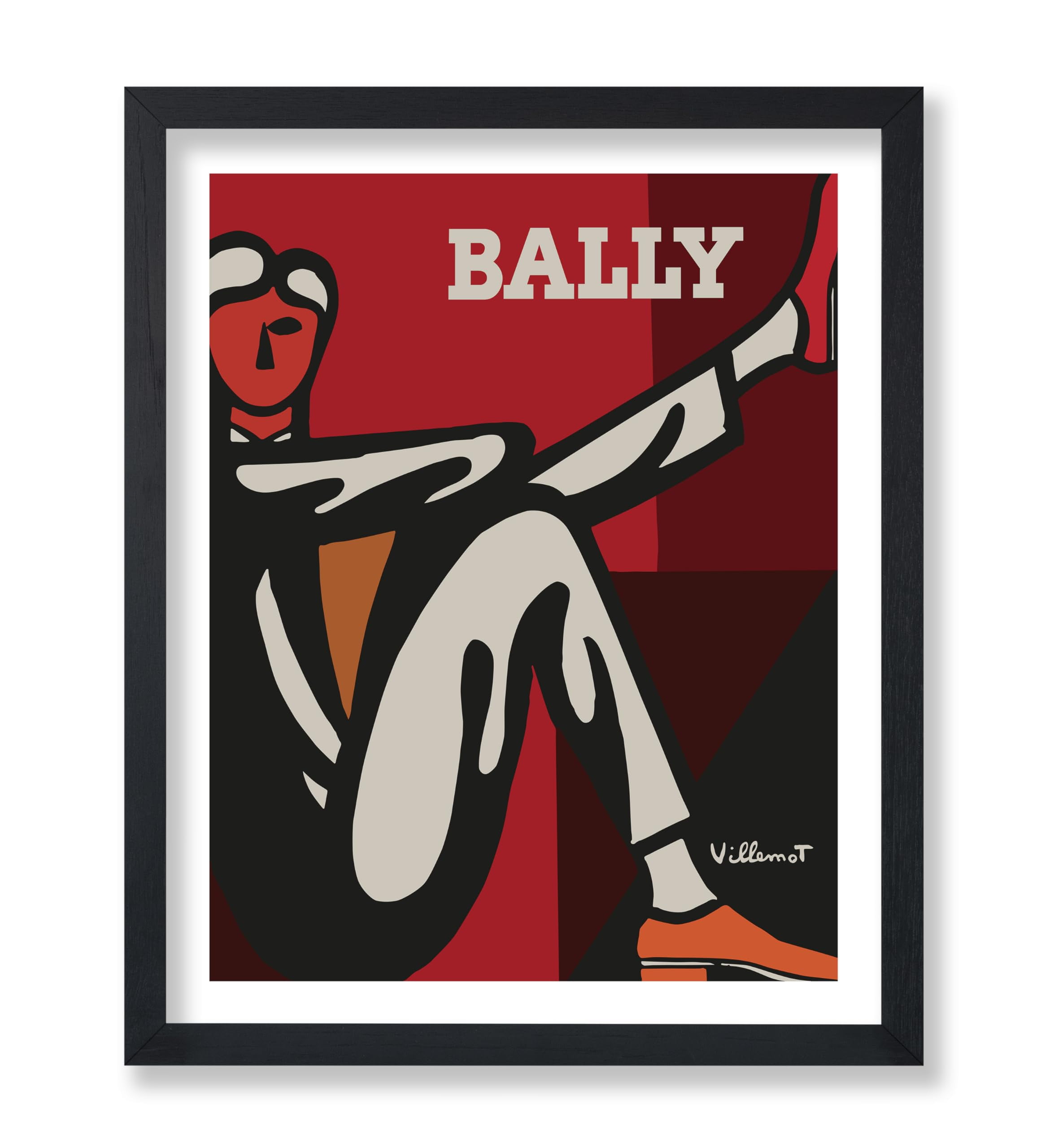 Poster Master Vintage Bally Poster - Retro Bally Men Shoes Print ...