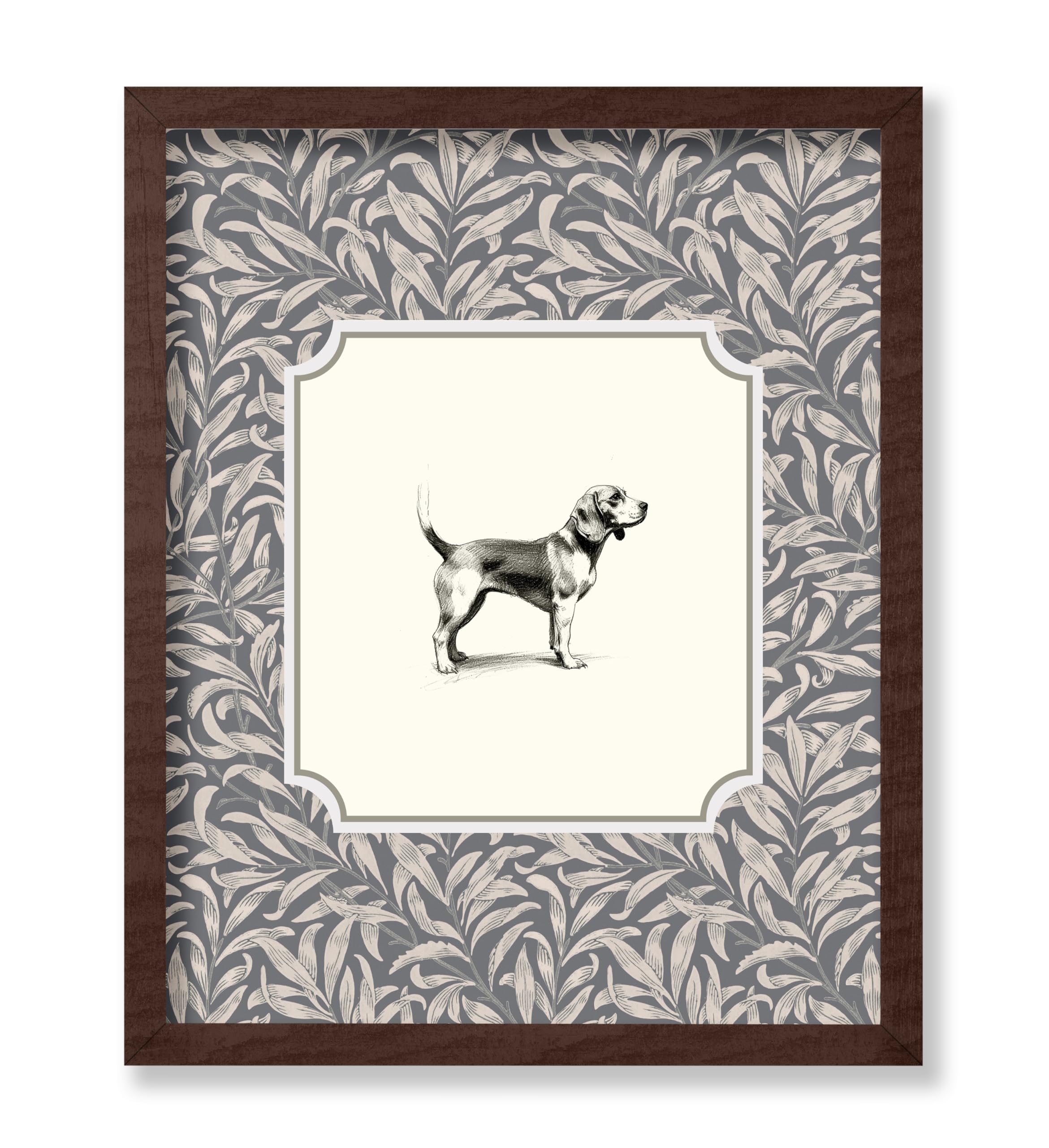 Poster Master Vintage Beagle Poster - Retro Dog Print - Floral Art ...