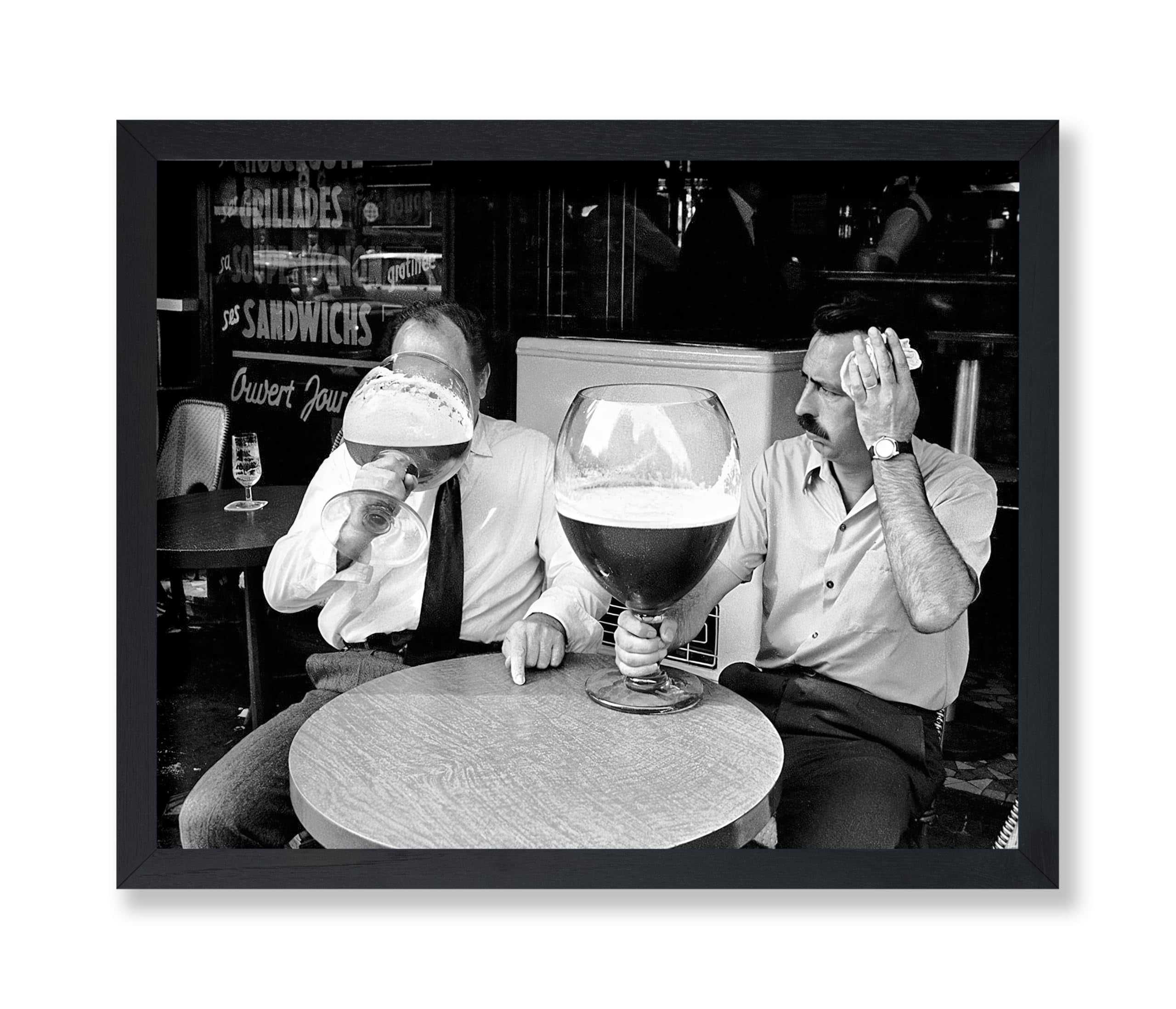 Poster Master Vintage Beer Poster - Retro Men Drinking Beer Print ...