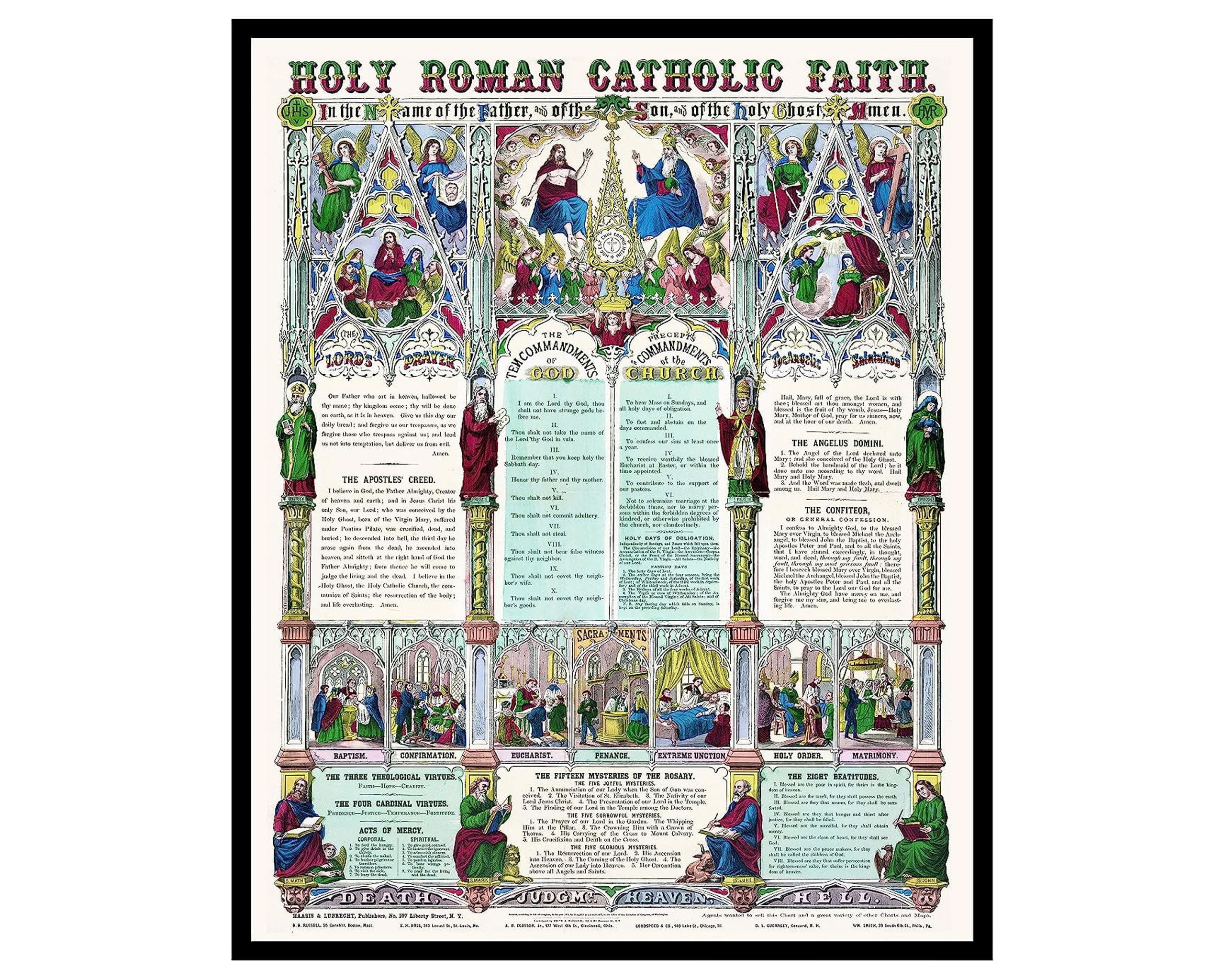 Poster Master Vintage Biblical Poster - Retro Spiritual Print - 16x20 ...