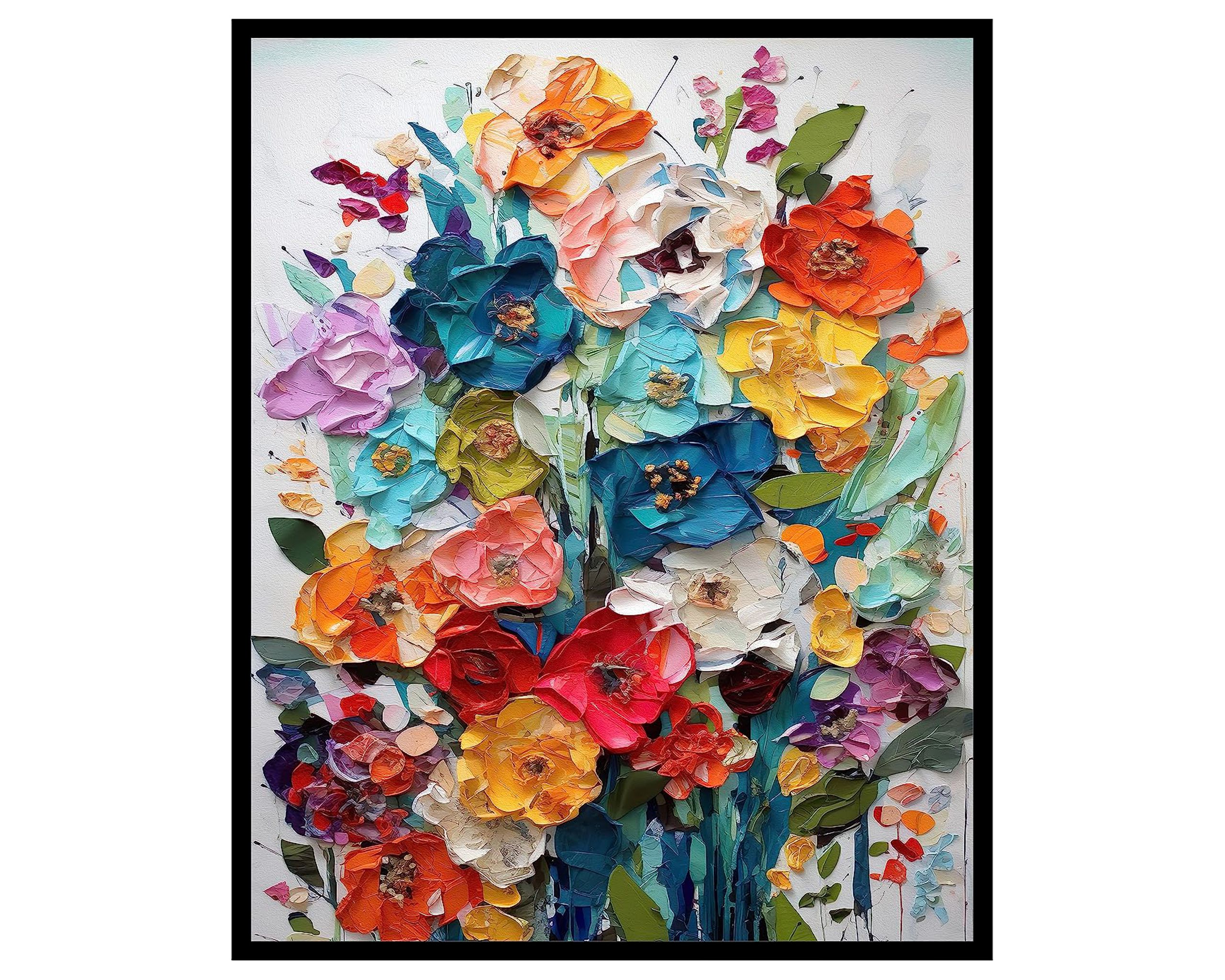 Masterpiece Art Gallery Rainbow Wish 1 Crop Colorful Botanical by Erin Lin Canvas Art Print ...