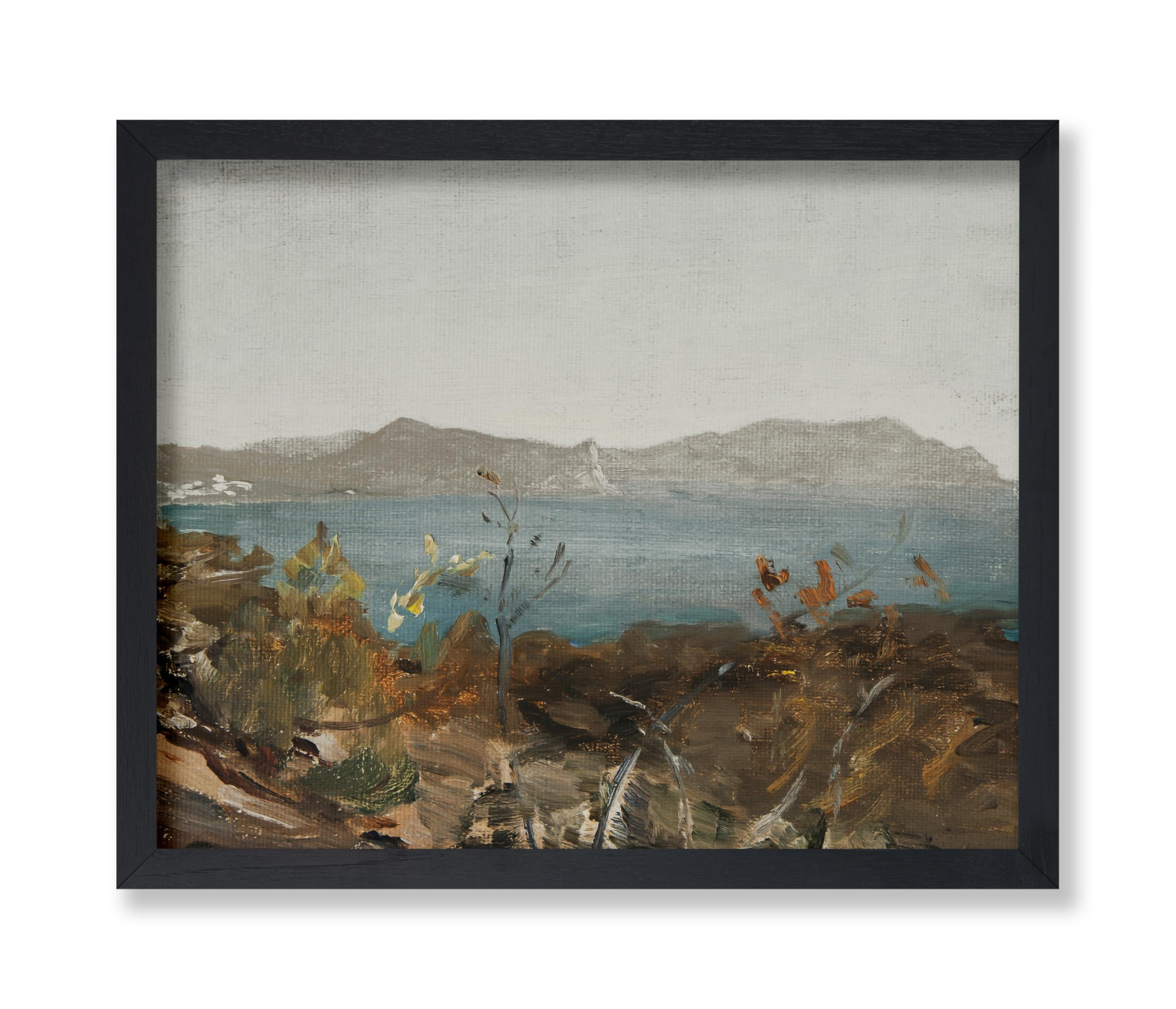 Poster Master Vintage Cerulean Lake Painting Poster - Retro Mountain ...