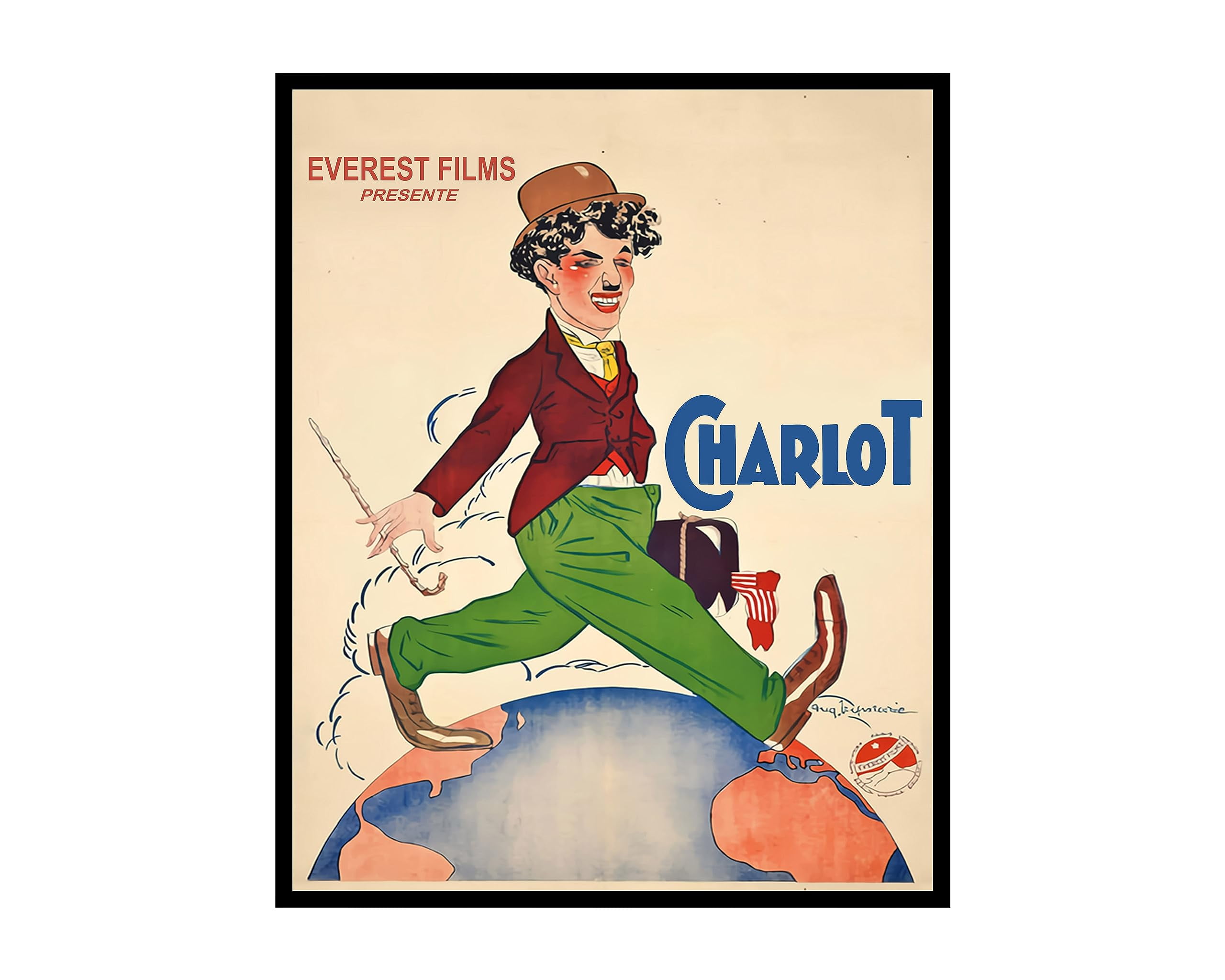 Poster Master Vintage Charlot Movie Poster - Retro Chaplin Print ...