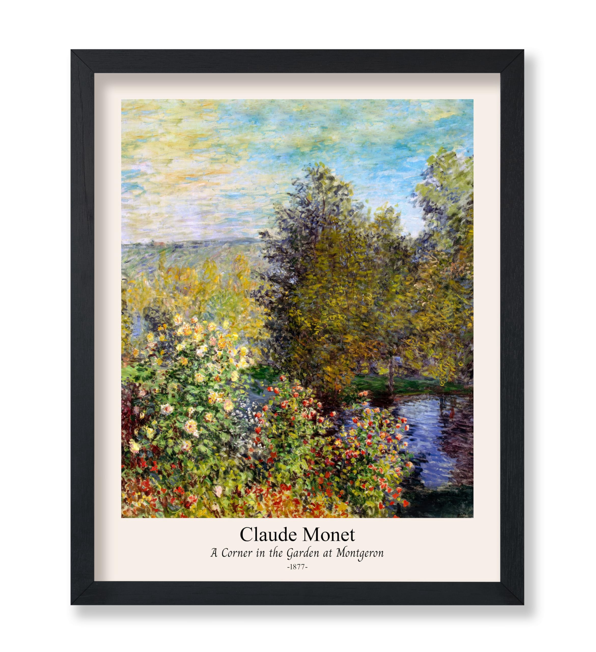Poster Master Vintage Claude Monet Poster - Retro A Corner in the Garden at Montgeron Print ...
