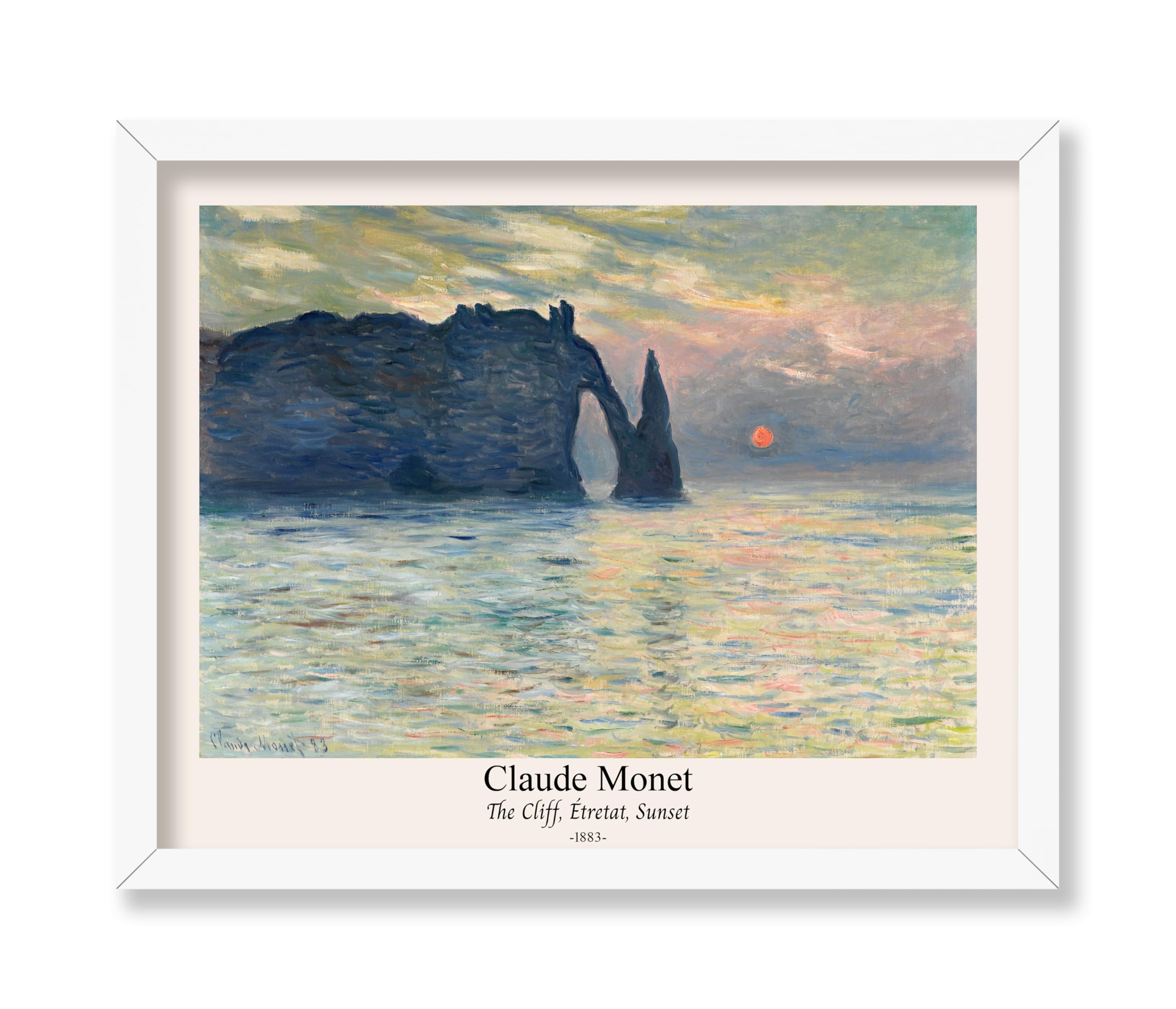 Poster Master Vintage Claude Monet Poster - Retro The Cliff Print ...