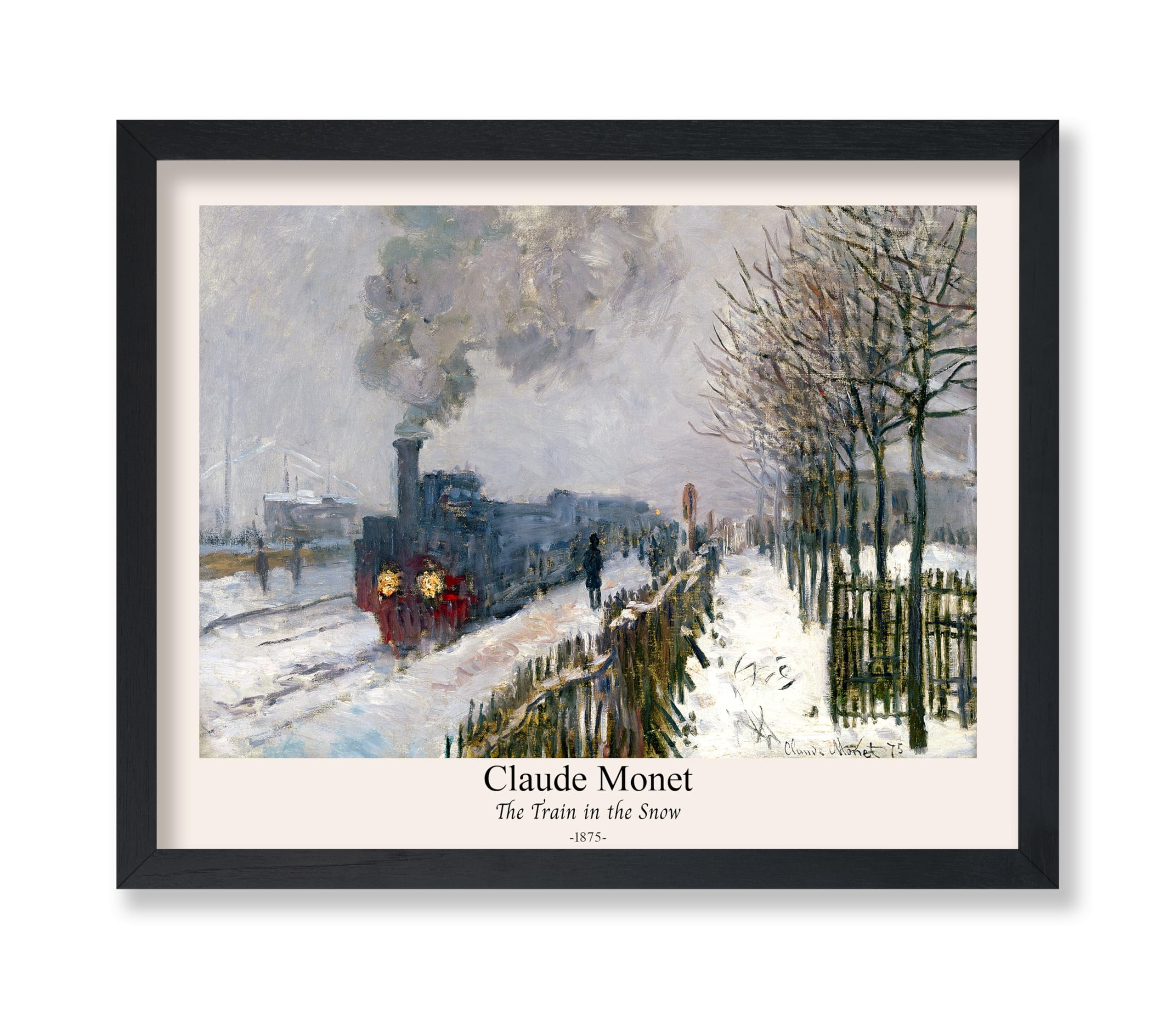 Poster Master Vintage Claude Monet Poster - Retro The Train in the Snow ...