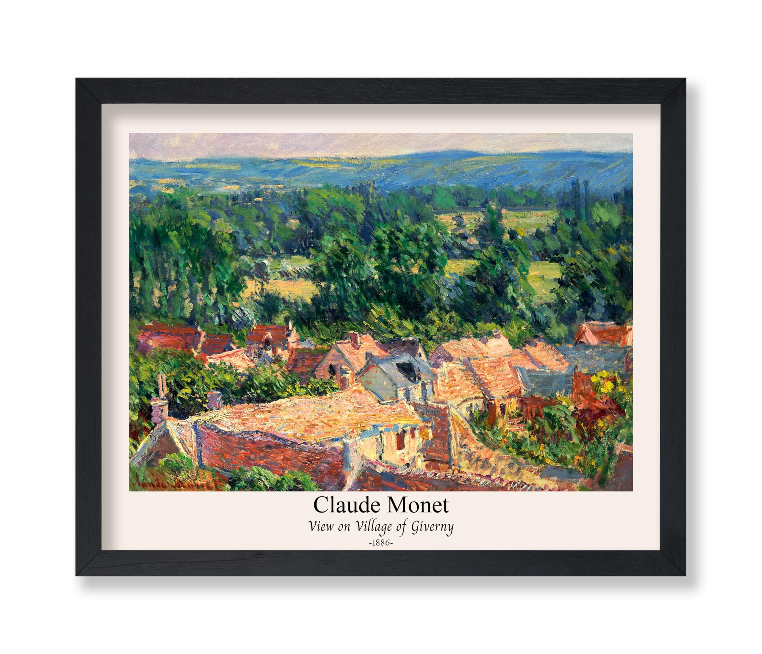 Poster Master Vintage Claude Monet Poster - Retro View on Village of ...