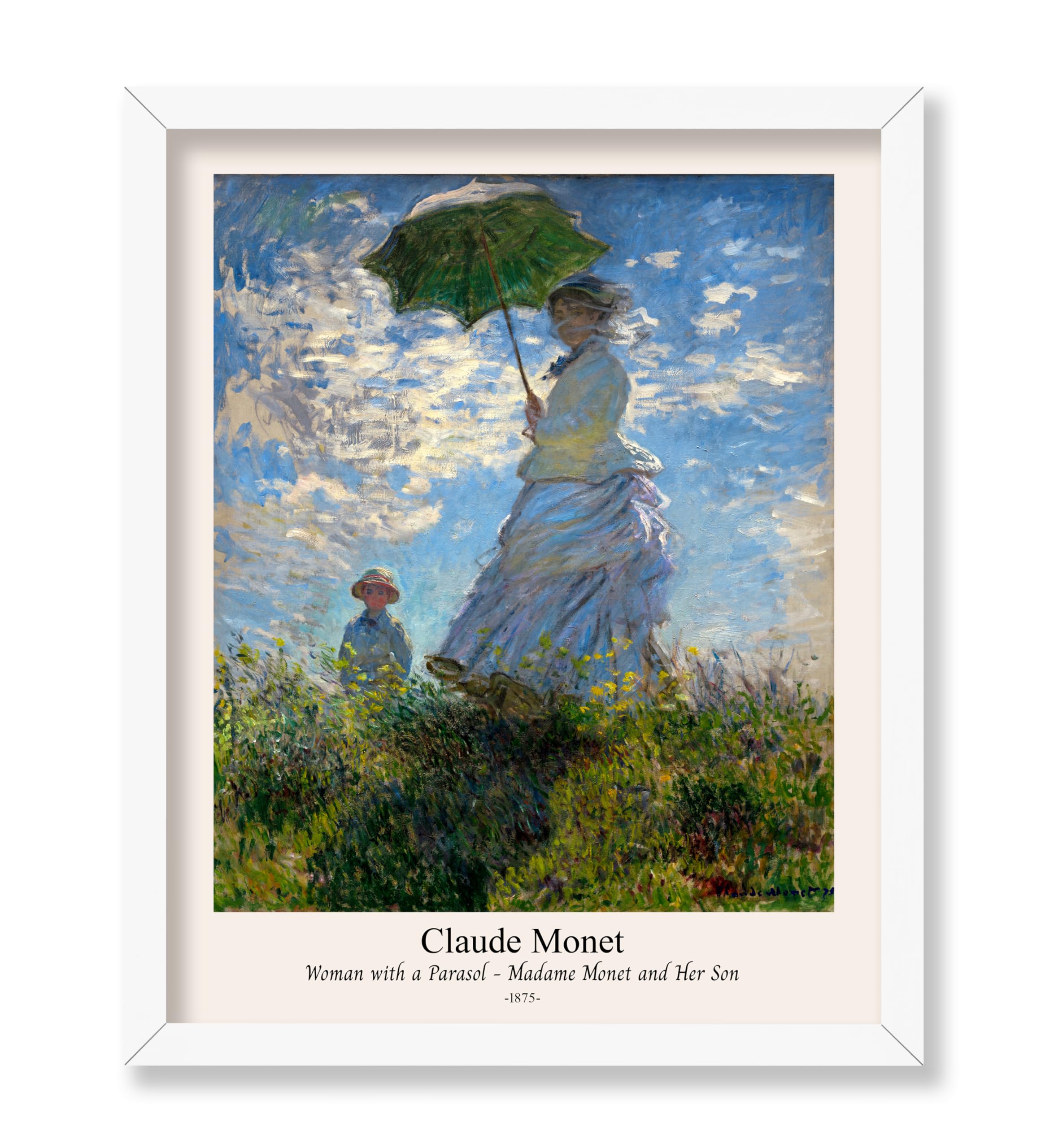 Poster Master Vintage Claude Monet Poster - Retro Woman With a Parasol ...