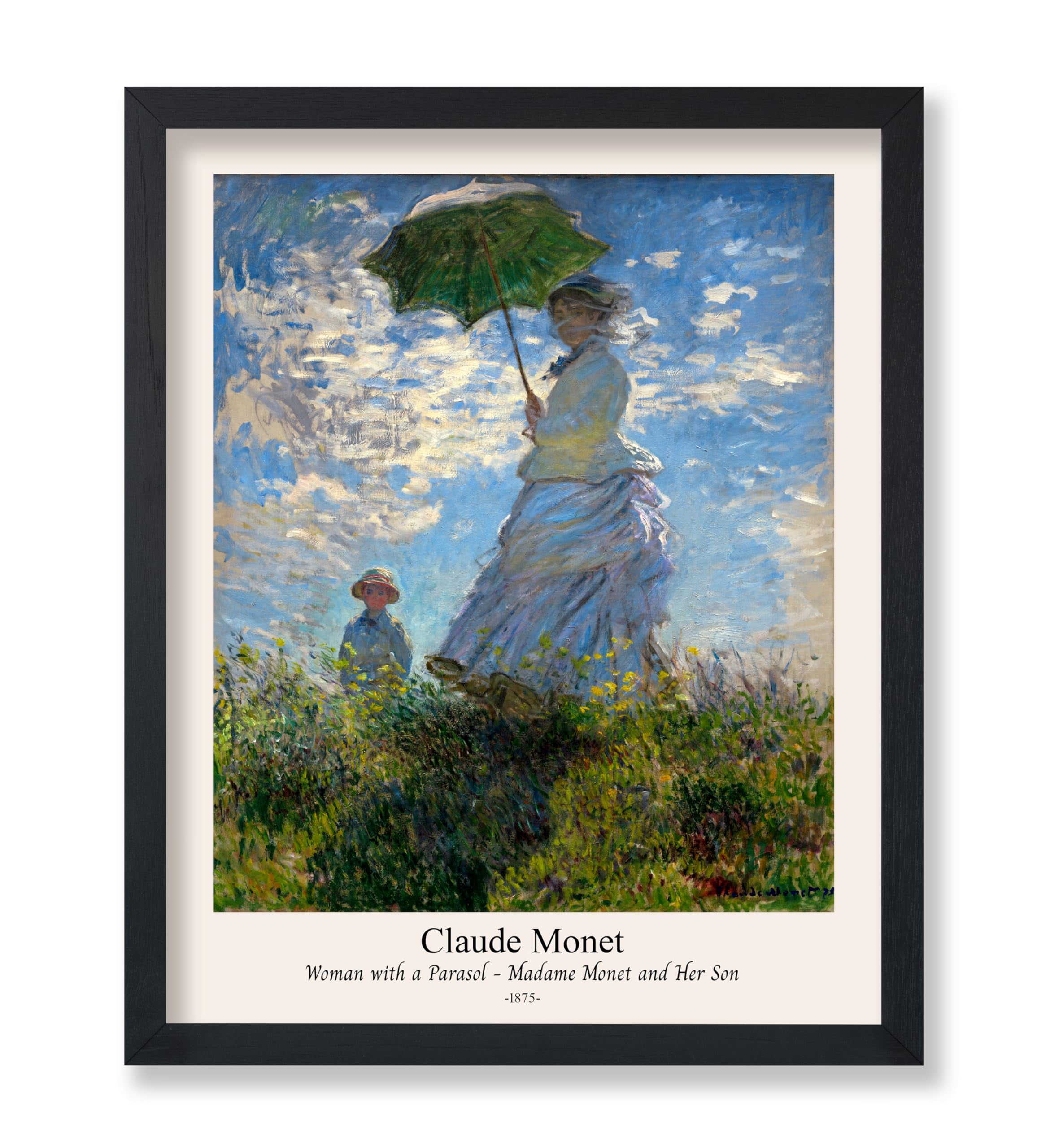 Poster Master Vintage Claude Monet Poster - Retro Woman With a Parasol ...