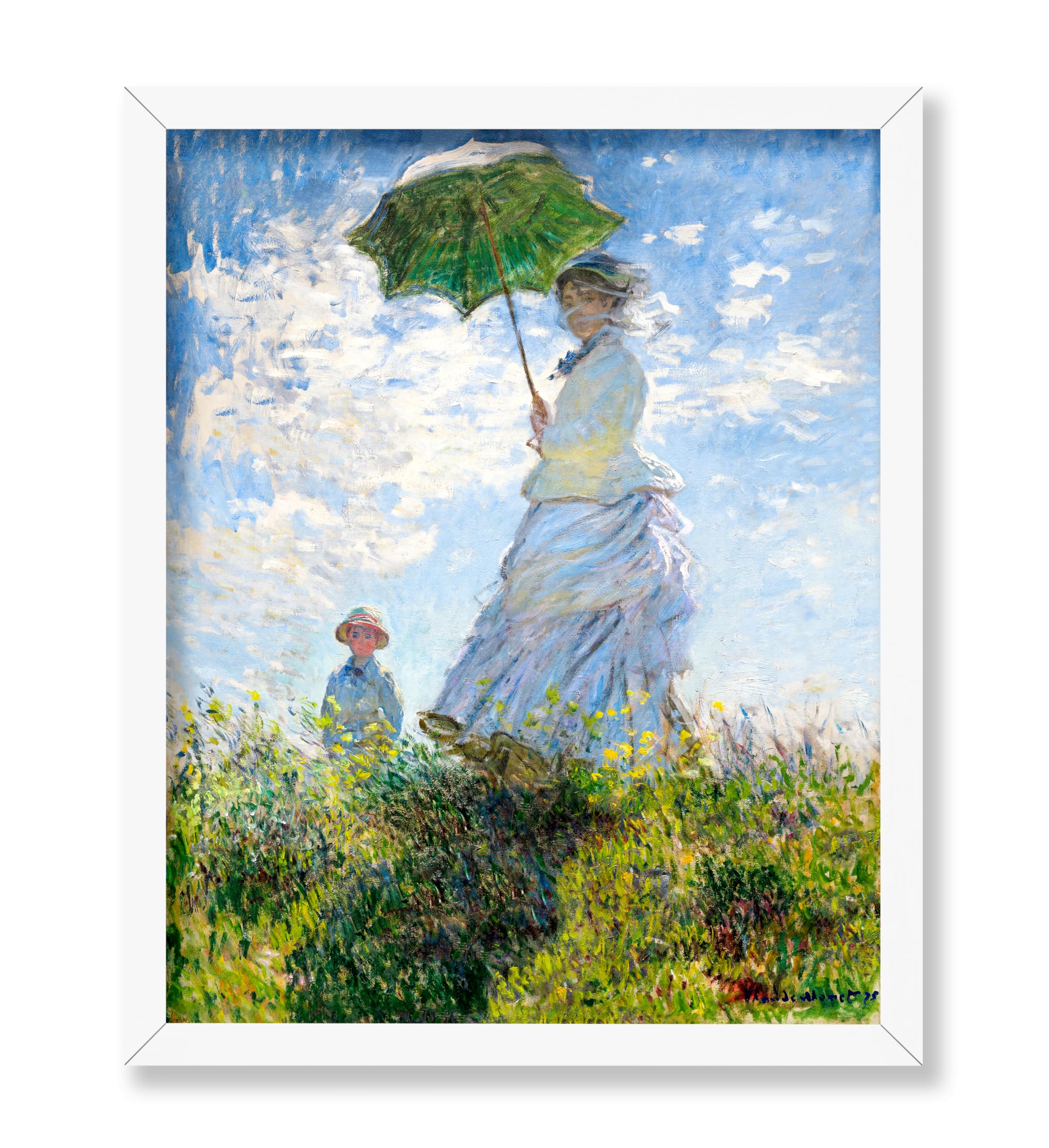 Poster Master Vintage Claude Monet Poster - Retro Woman With a Parasol ...