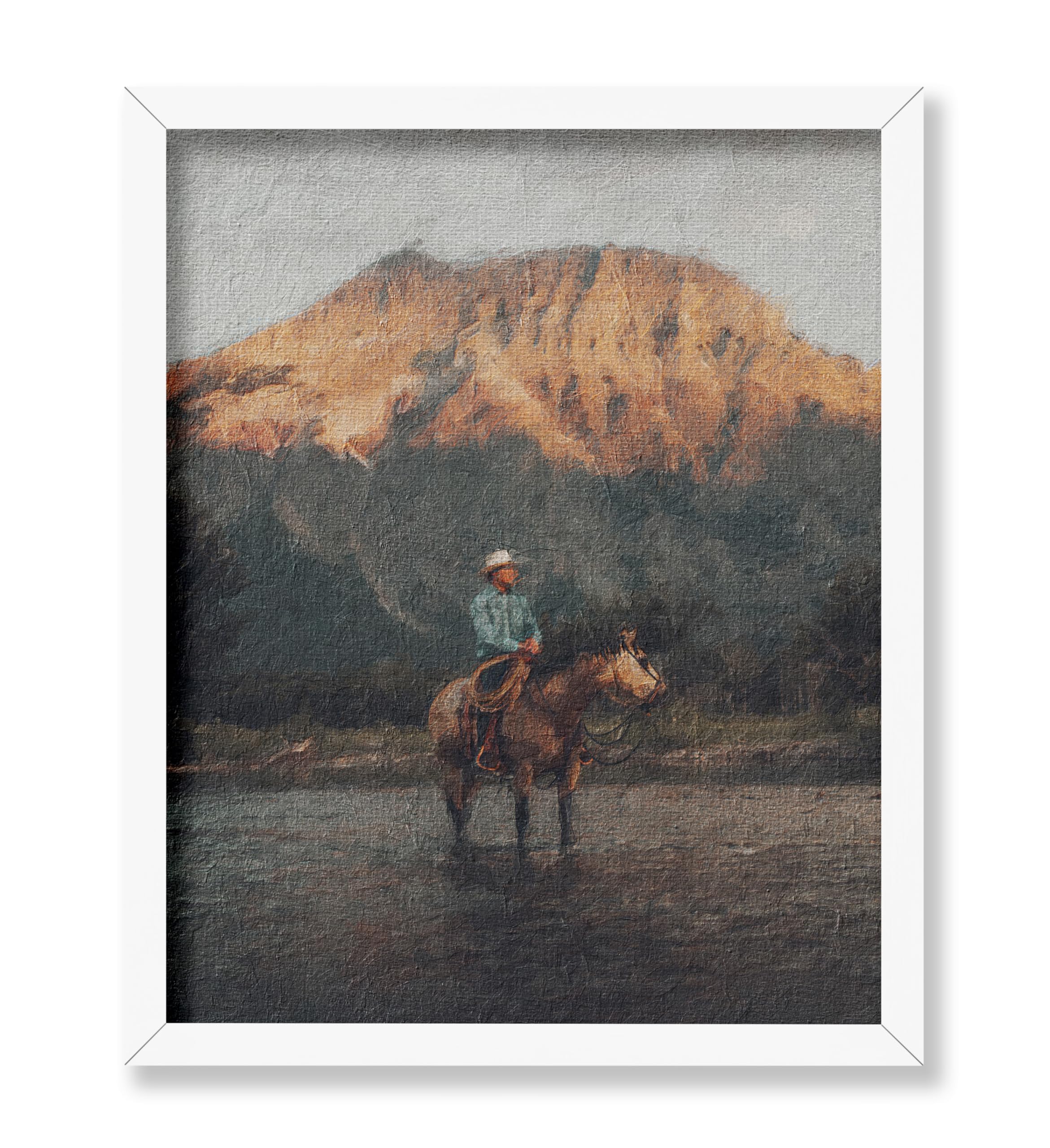 Poster Master Vintage Cowboy Poster - Retro Landscape Print - Wild West ...