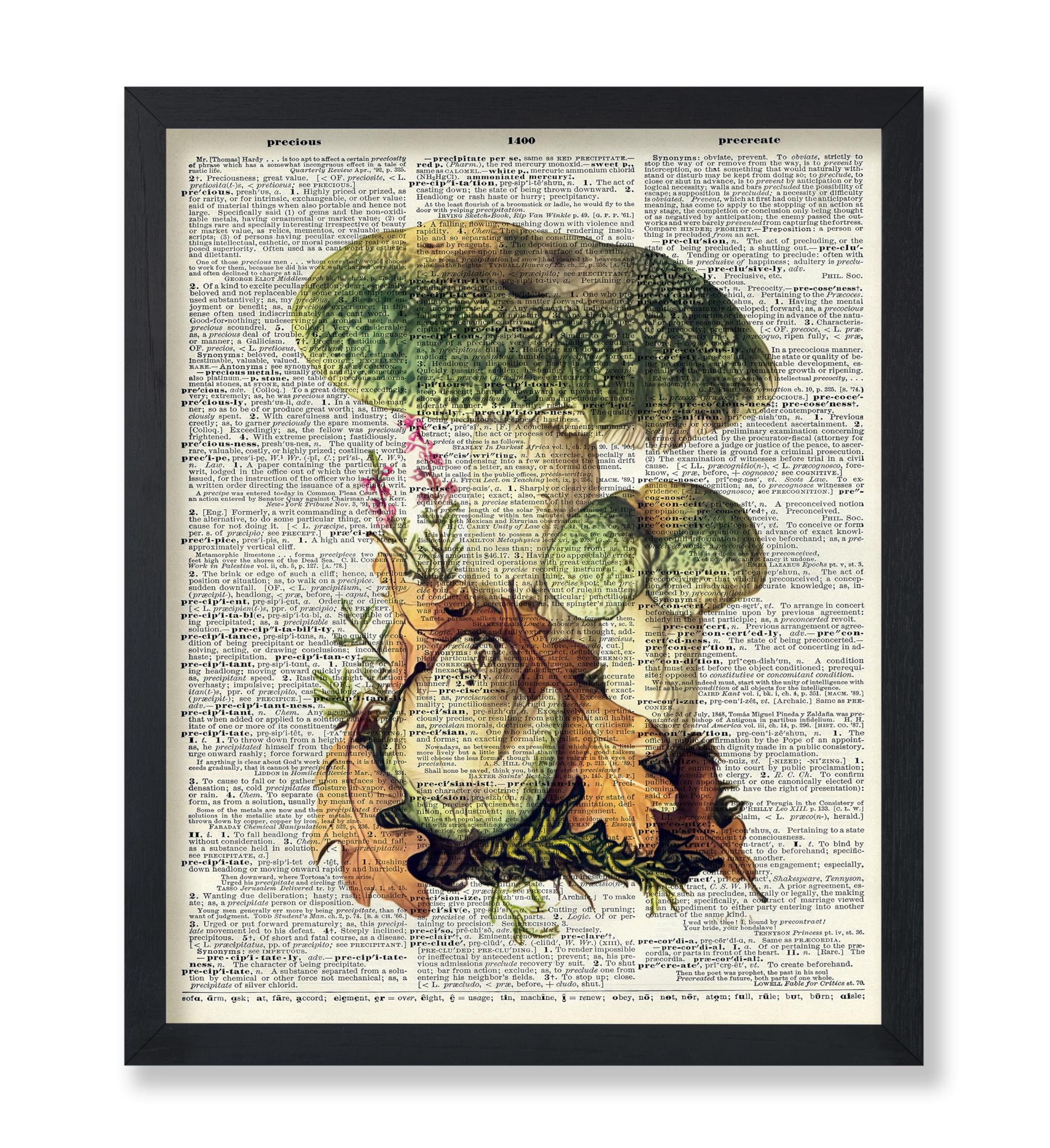 Poster Master Vintage Dictionary Poster - Retro Botanical Print - 8x10 ...