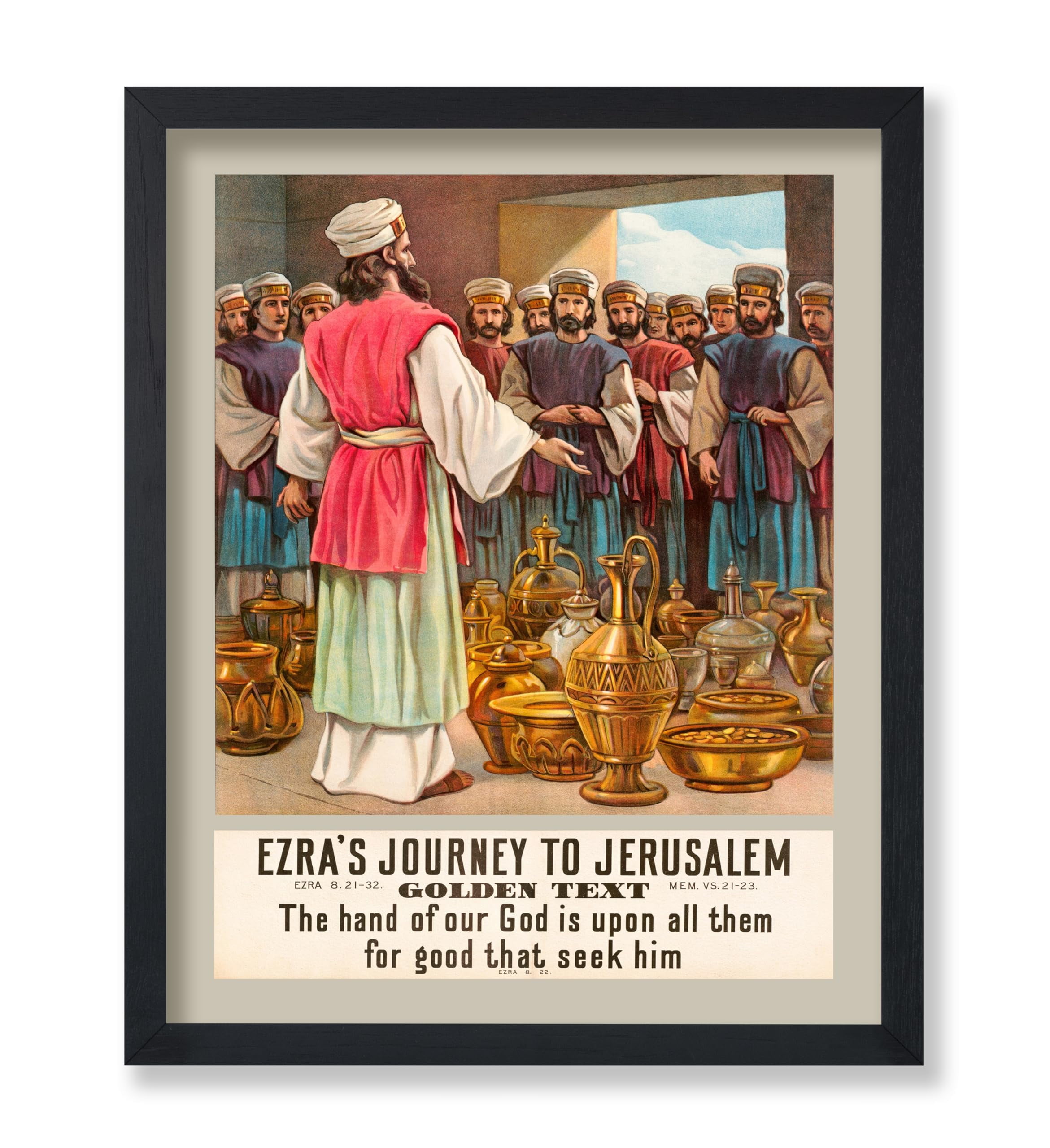 Poster Master Vintage Ezra's Journey To Jerusalem Poster - Retro ...