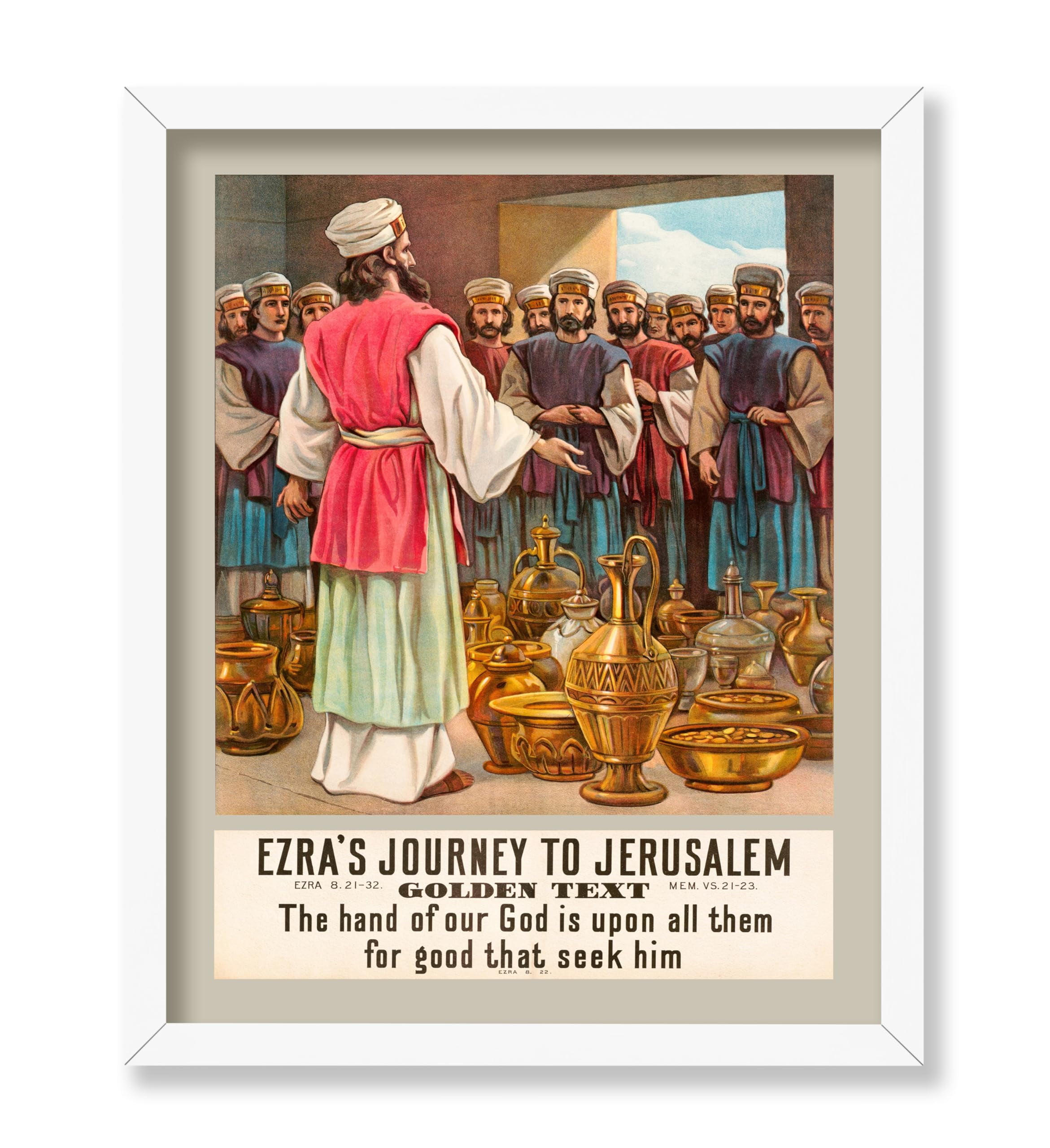 Poster Master Vintage Ezra's Journey To Jerusalem Poster - Retro ...