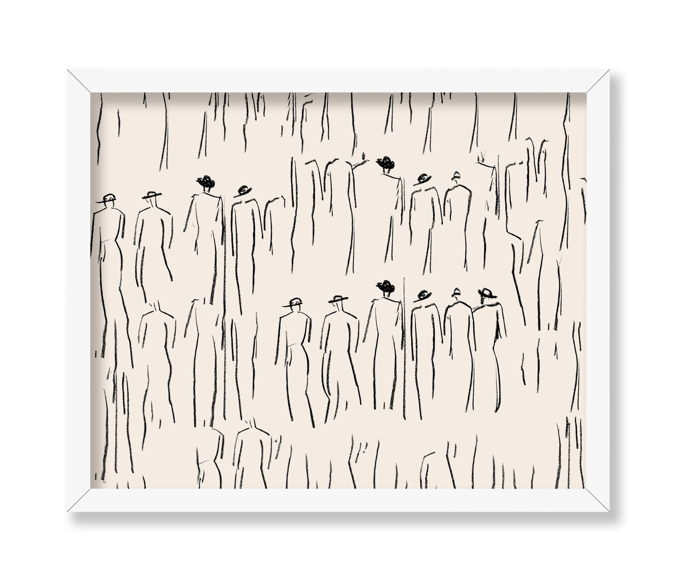 Poster Master Vintage Figures Drawing Poster - Retro Line Print ...