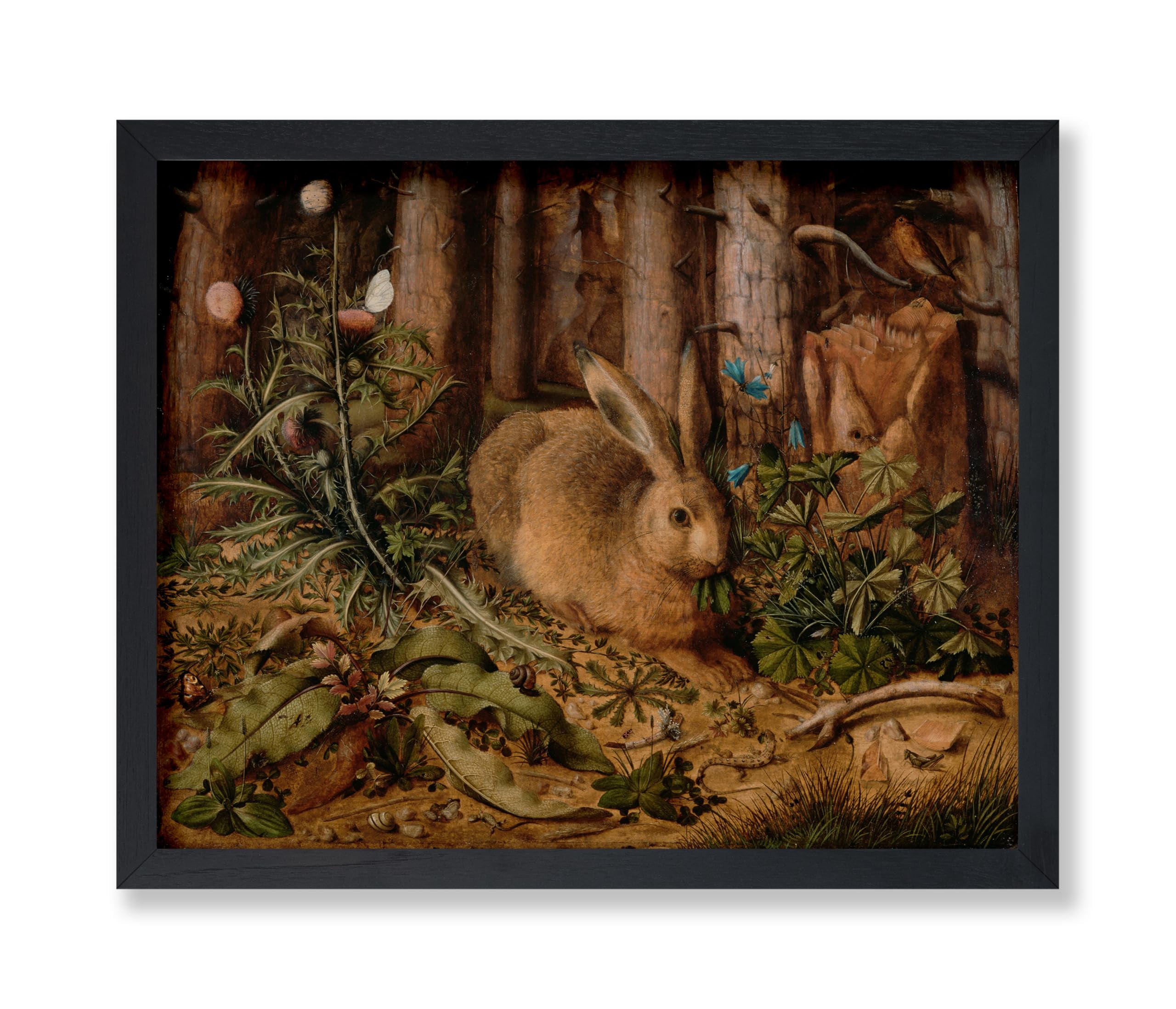 Poster Master Vintage A Hare in the Forest Painting Poster - Retro Rabbit Print - Bunny Art ...