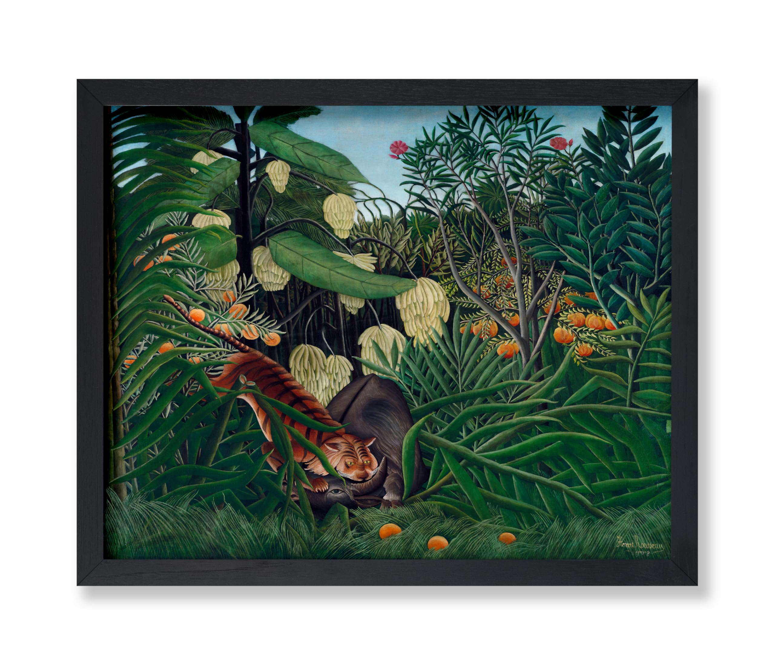 Poster Master Vintage Henri Rousseau Poster - Retro Fight Between a ...