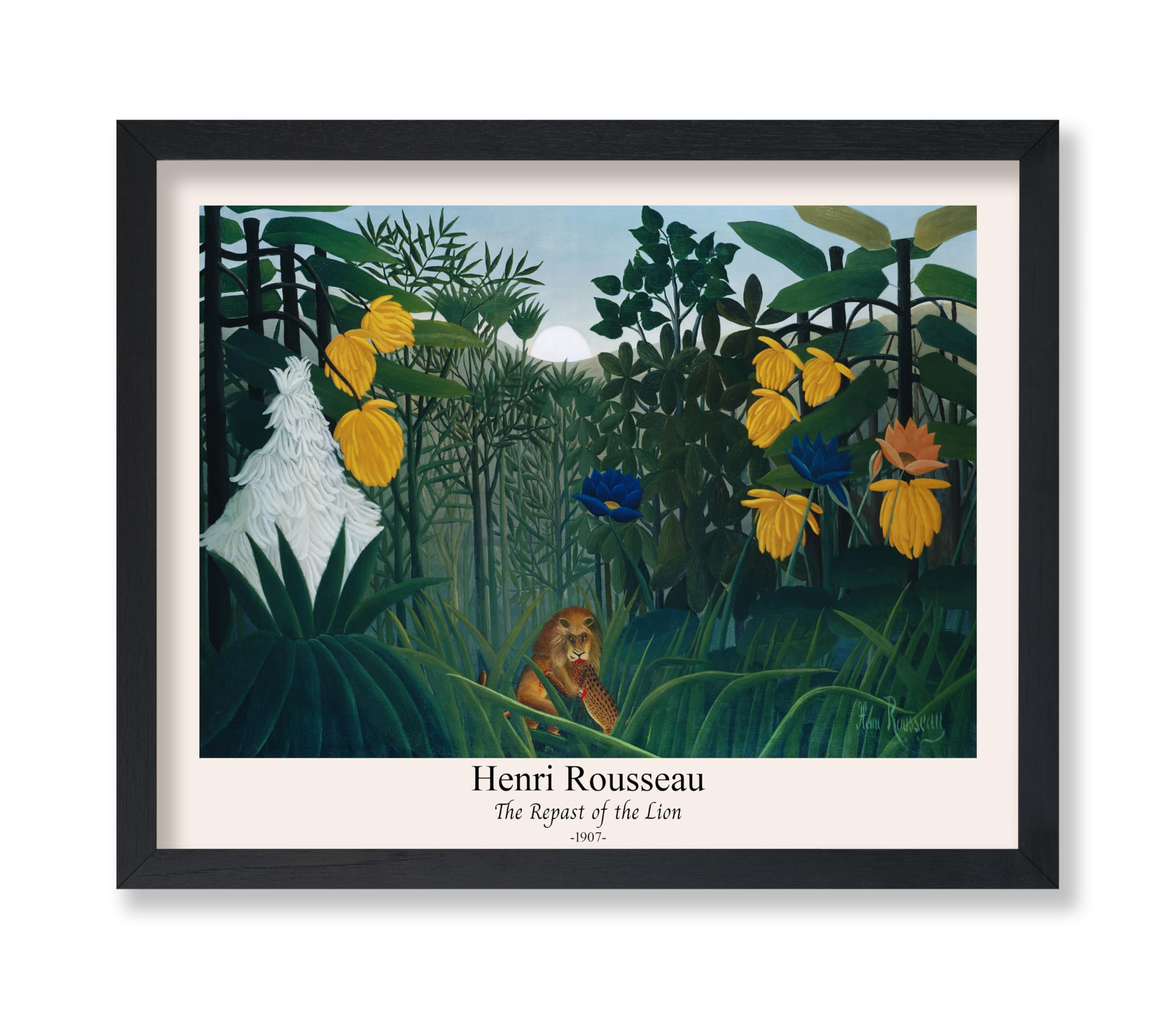 Poster Master Vintage Henri Rousseau Poster - Retro The Repast of the ...
