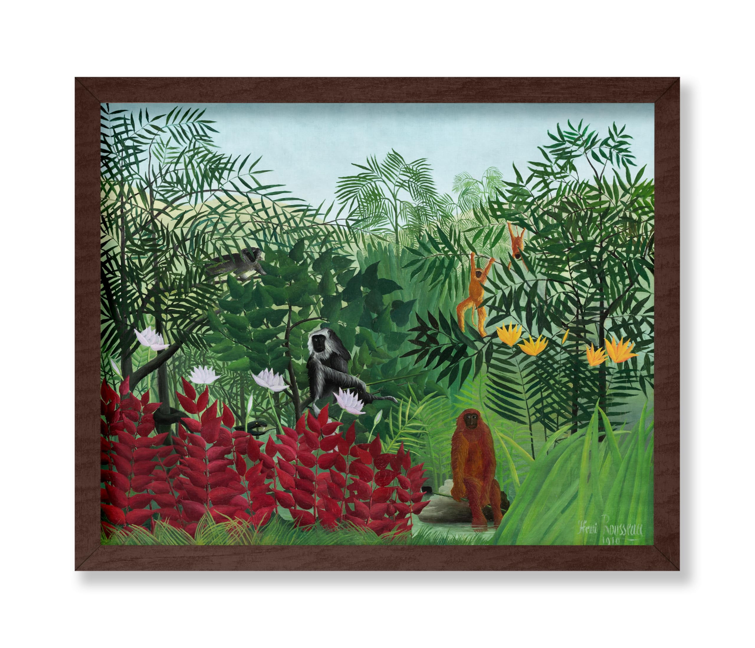 Poster Master Vintage Henri Rousseau Poster - Retro Tropical Forest ...