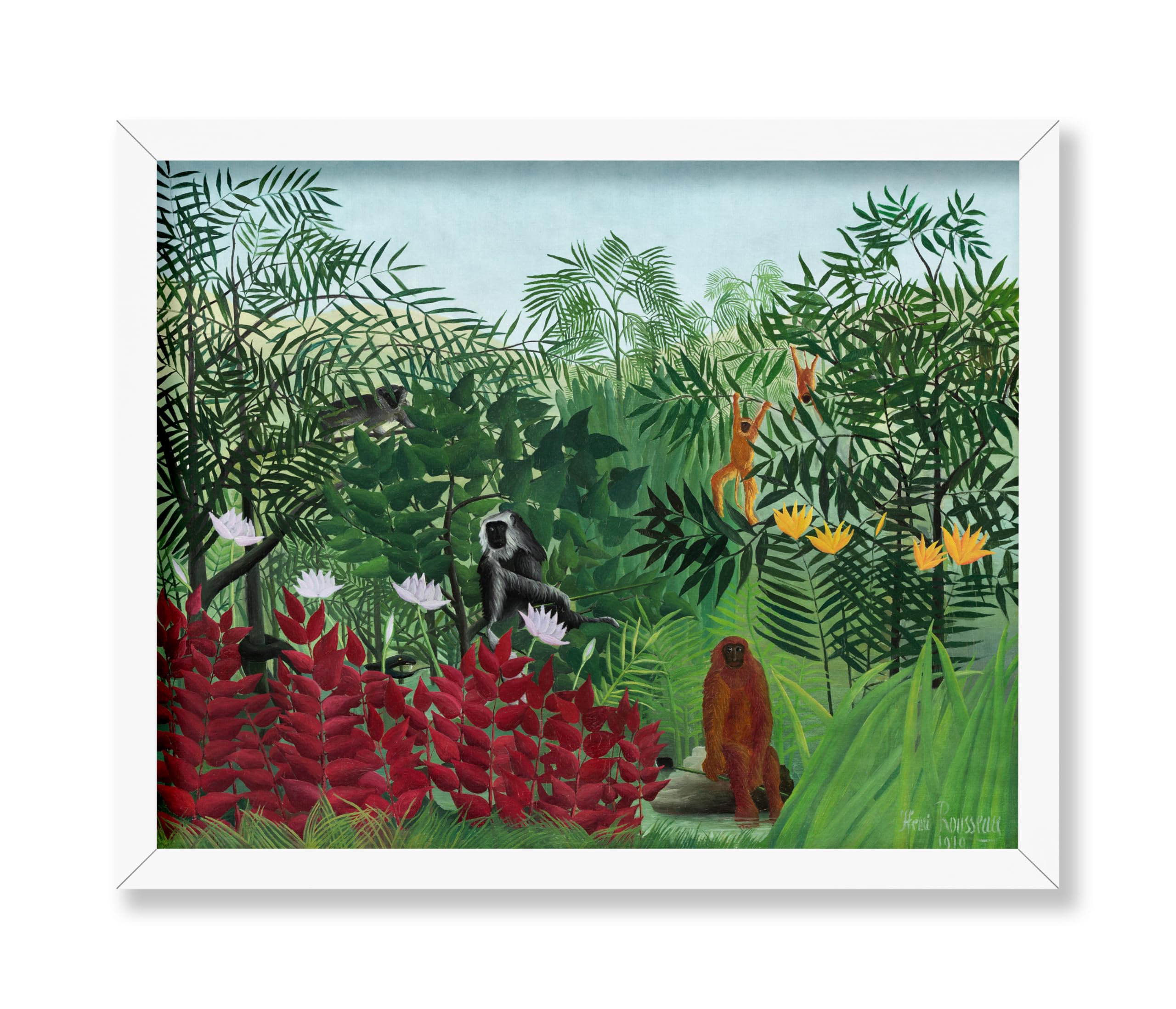 Poster Master Vintage Henri Rousseau Poster - Retro Tropical Forest ...