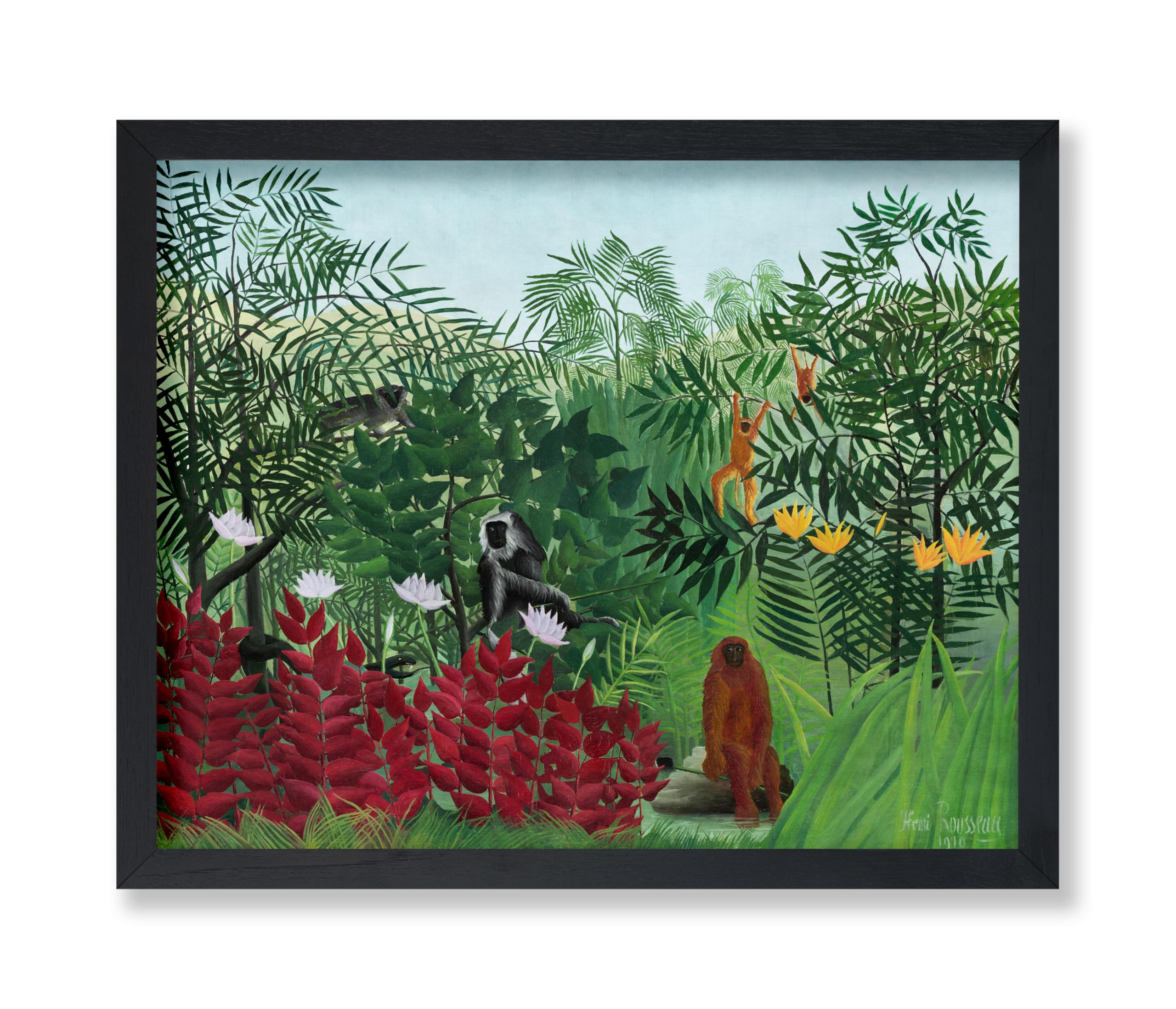 Poster Master Vintage Henri Rousseau Poster - Retro Tropical Forest ...