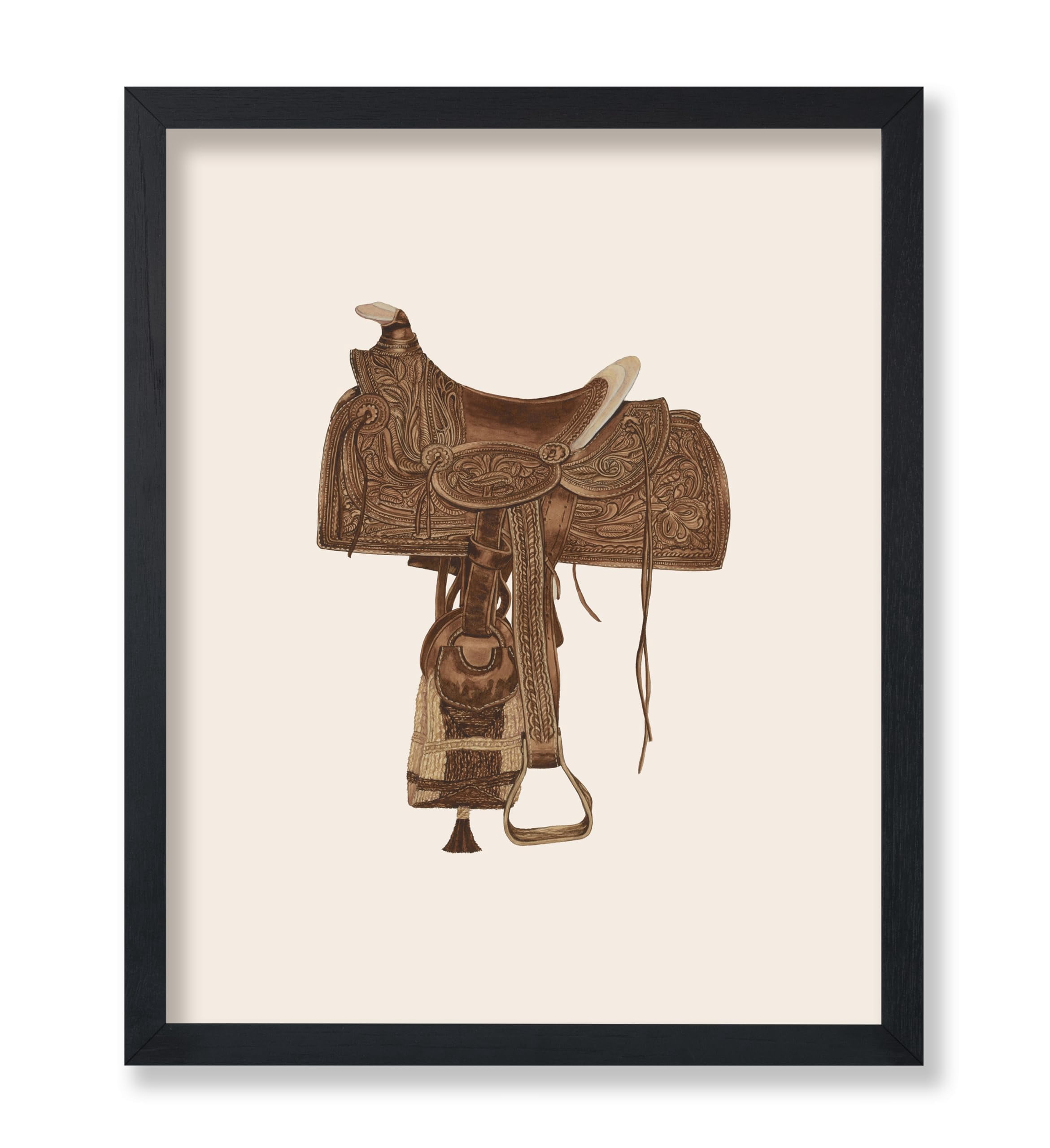 Poster Master Vintage Horse Saddle Poster - Retro Cowboy Print - Saddle ...