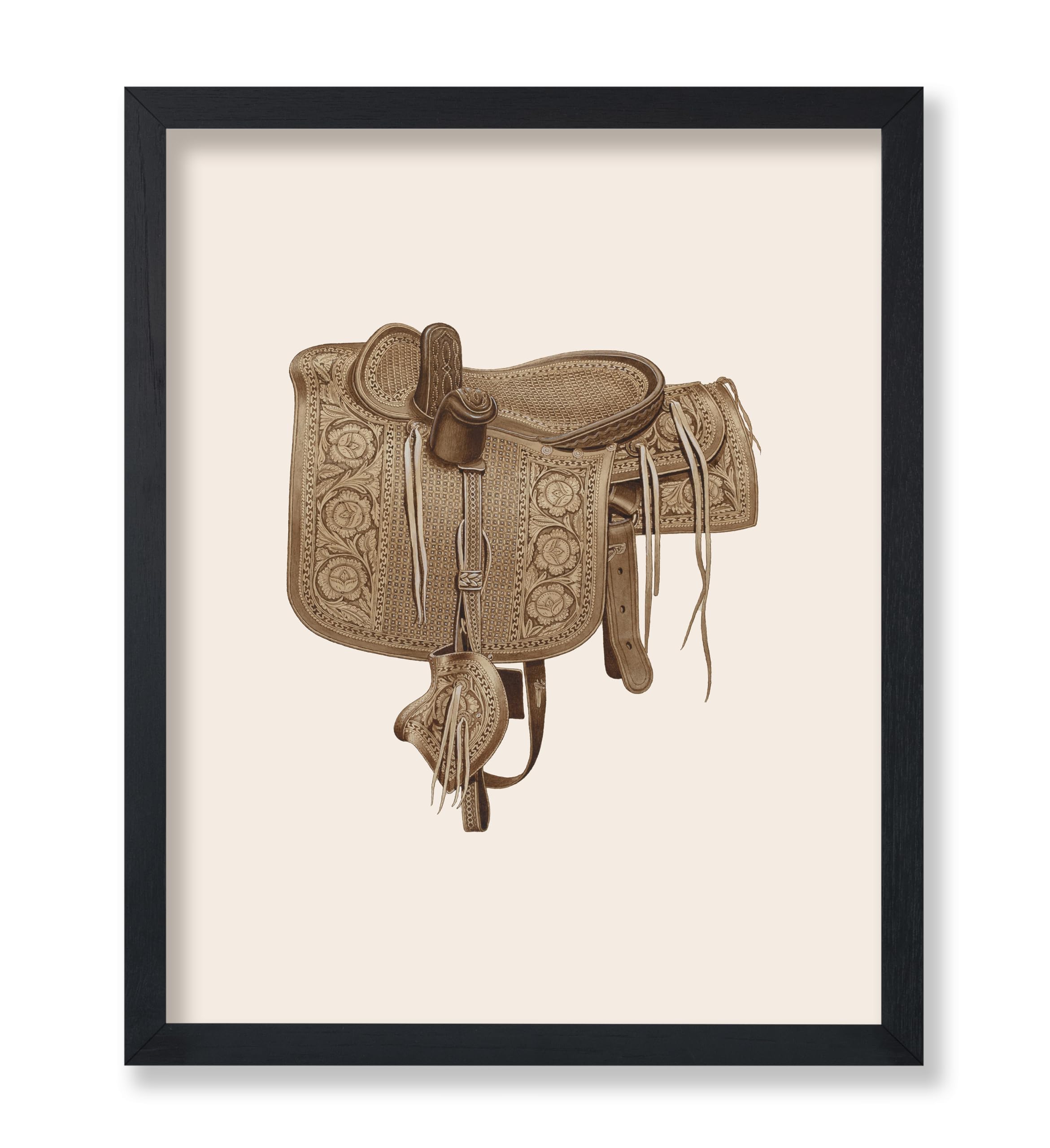 Poster Master Vintage Horse Saddle Poster - Retro Cowboy Print - Side ...