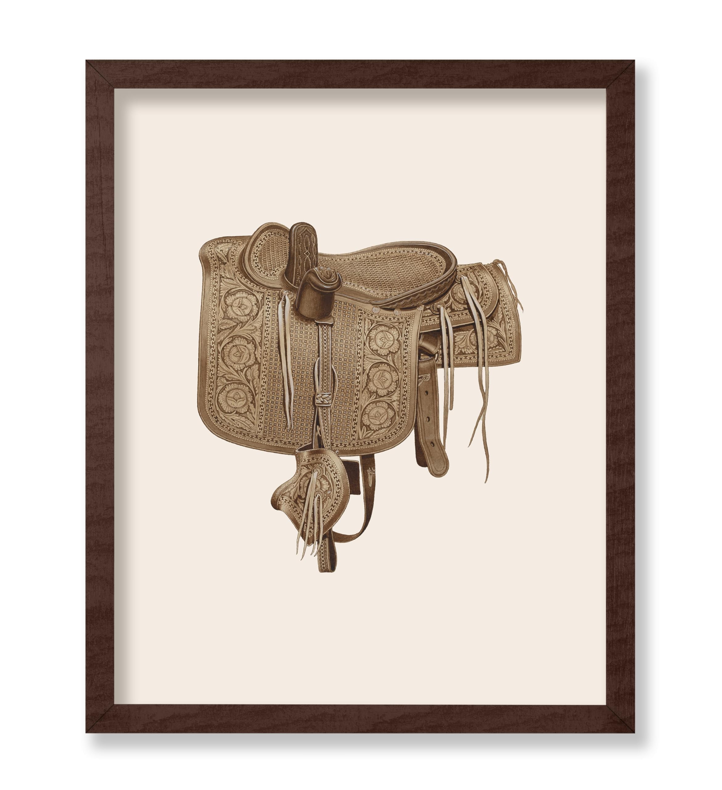 Poster Master Vintage Horse Saddle Poster - Retro Cowboy Print - Side ...