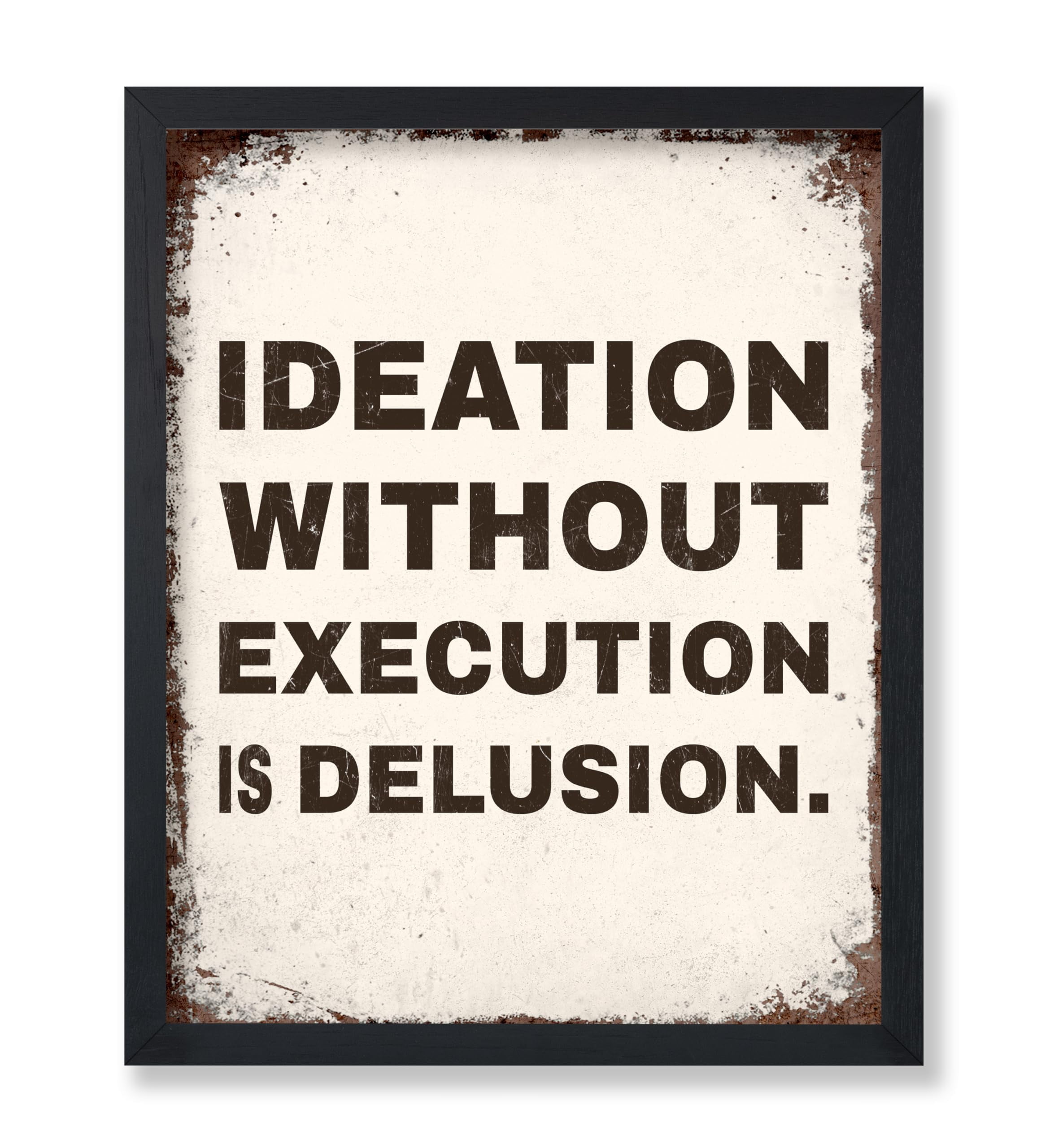 Poster Master Vintage Ideation Without Execution is Delusion Poster ...
