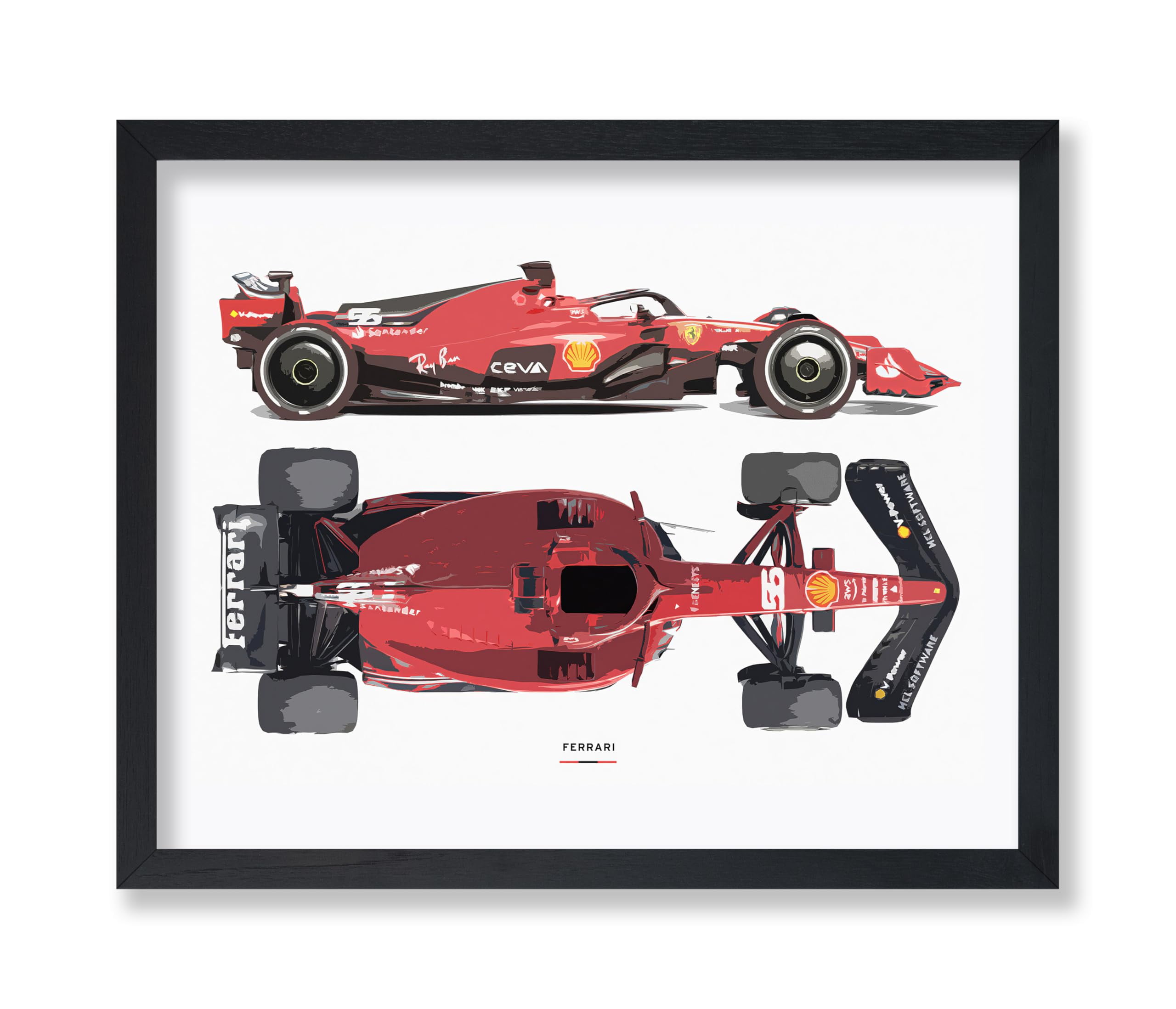 Poster Master Vintage Illustration Poster - Retro Sports Print - F1 ...