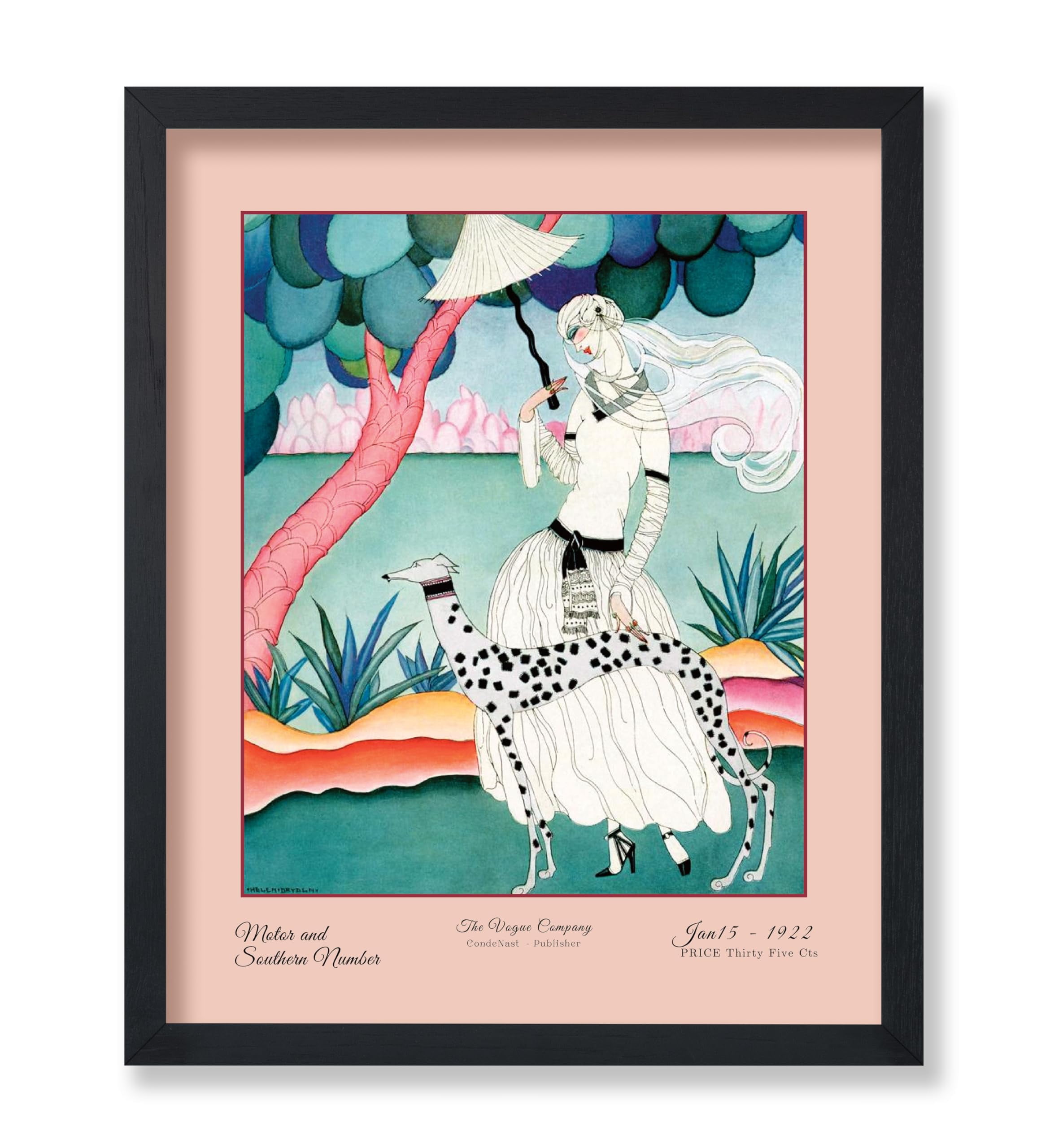 Poster Master Vintage Illustration Poster - Retro Deco Print - 16x20 ...