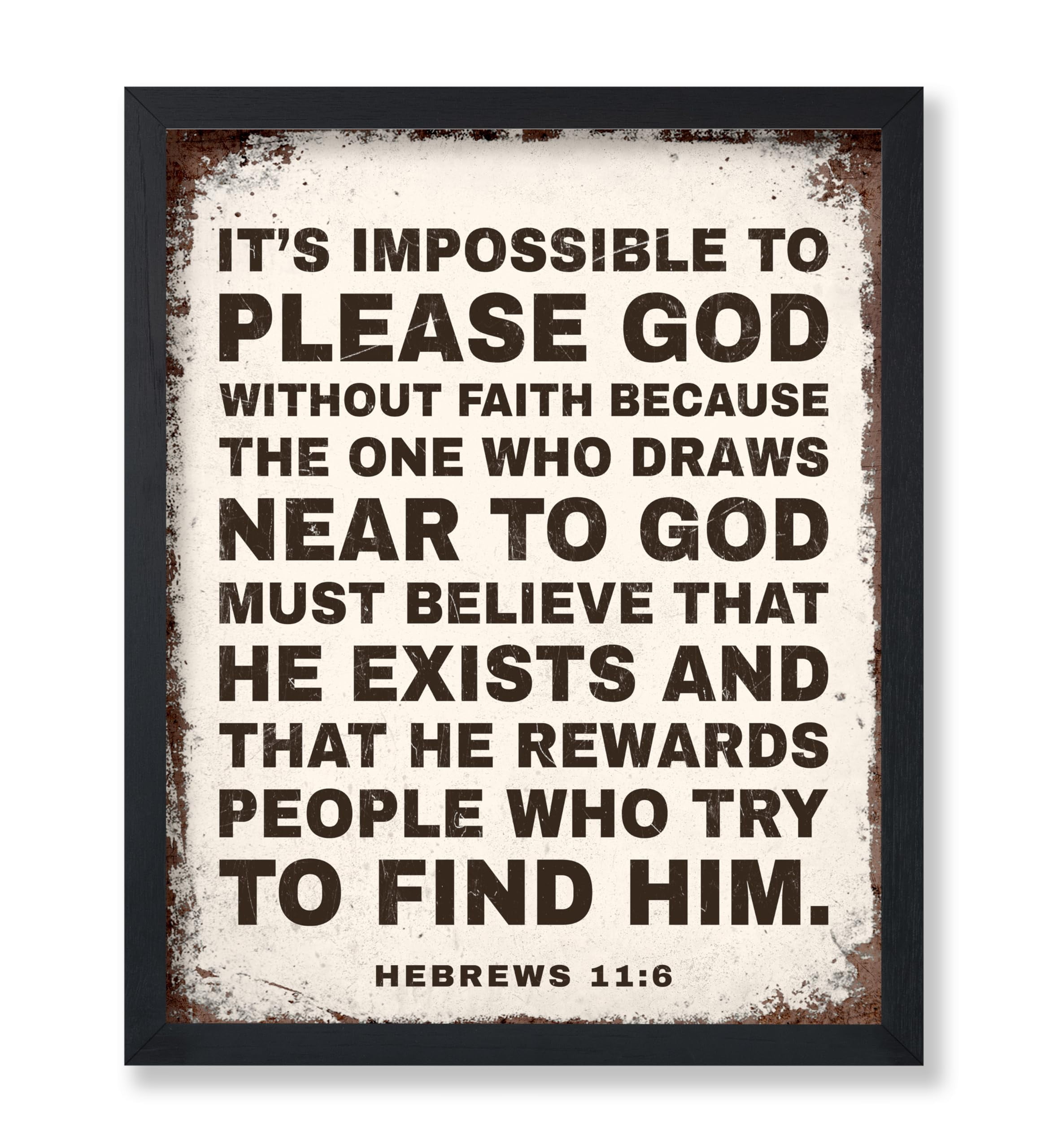 Poster Master Vintage It's Impossible To Please God Without Faith ...