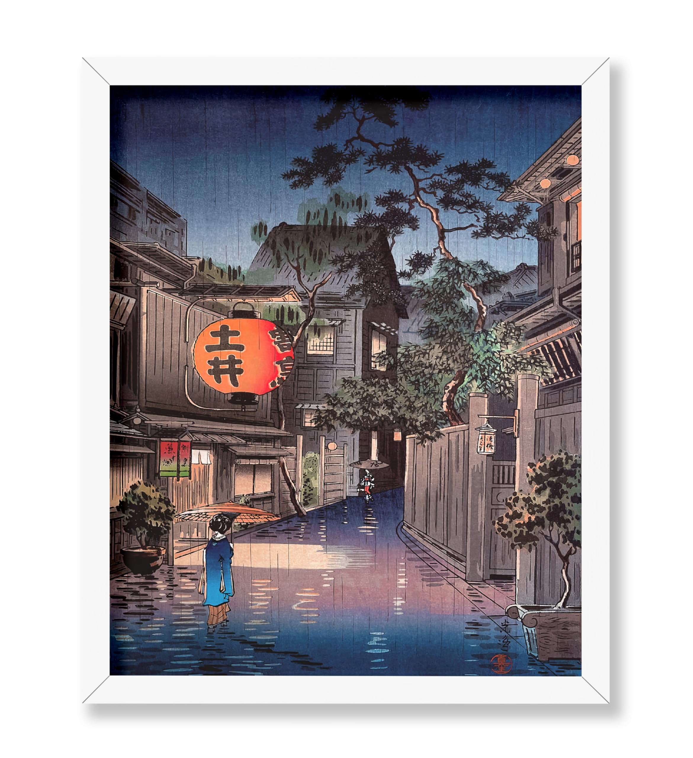Poster Master Vintage Japan Poster - Retro Evening at Ushigome Painting ...