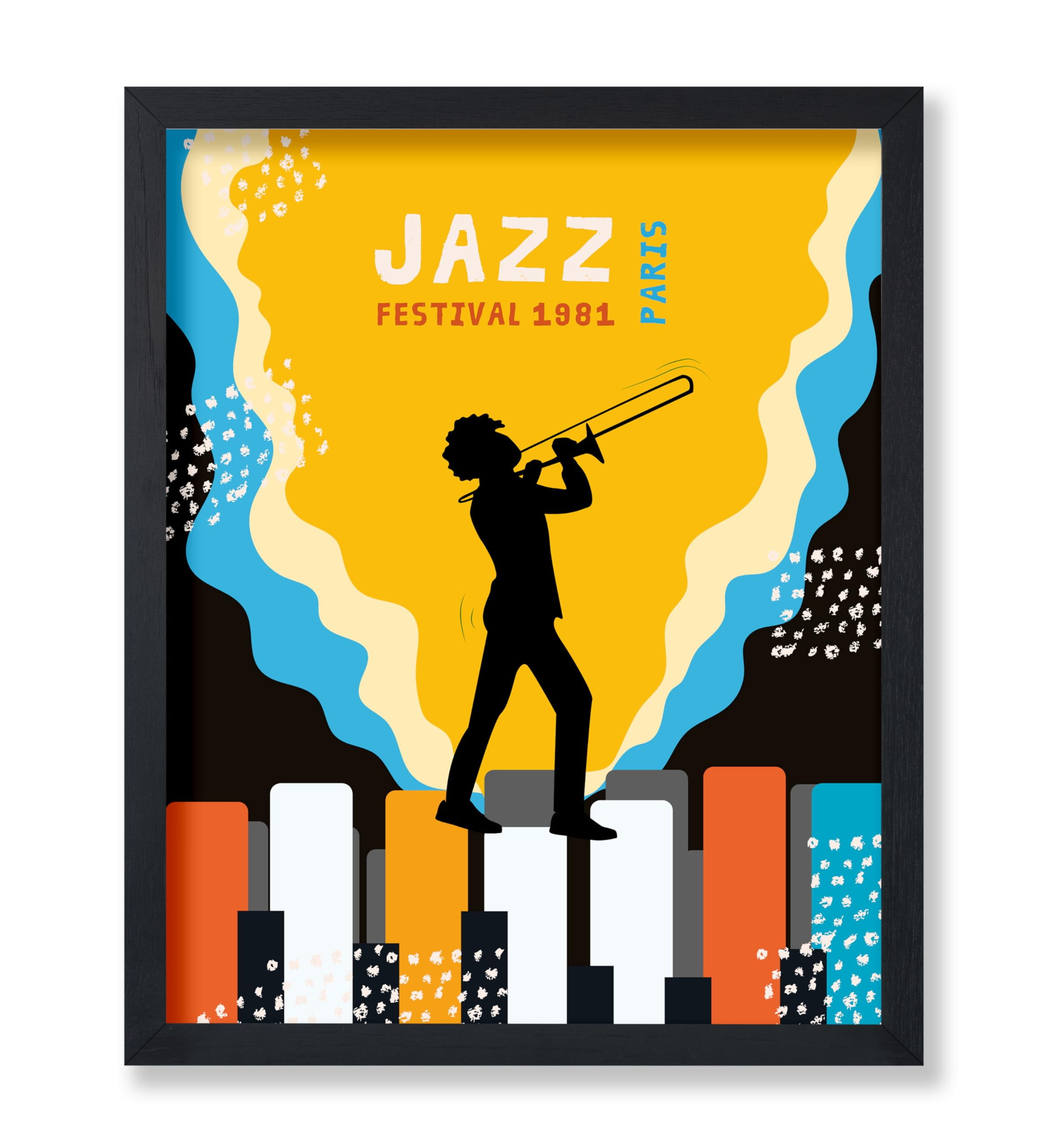 Poster Master Vintage Jazz Poster - Retro Paris Jazz Festival Print - Music Art - Gift for Men ...