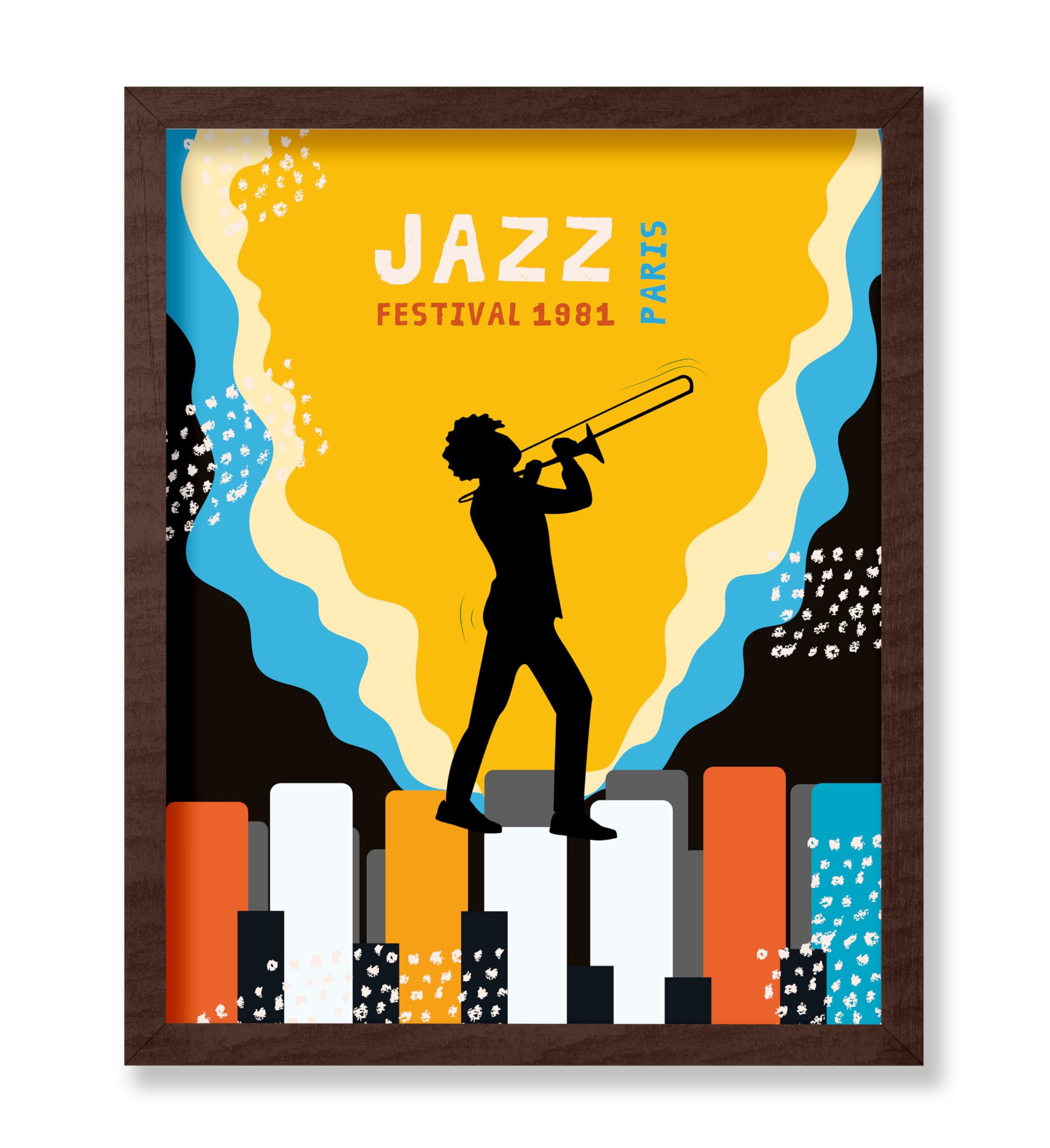 Poster Master Vintage Jazz Poster - Retro Paris Jazz Festival Print ...