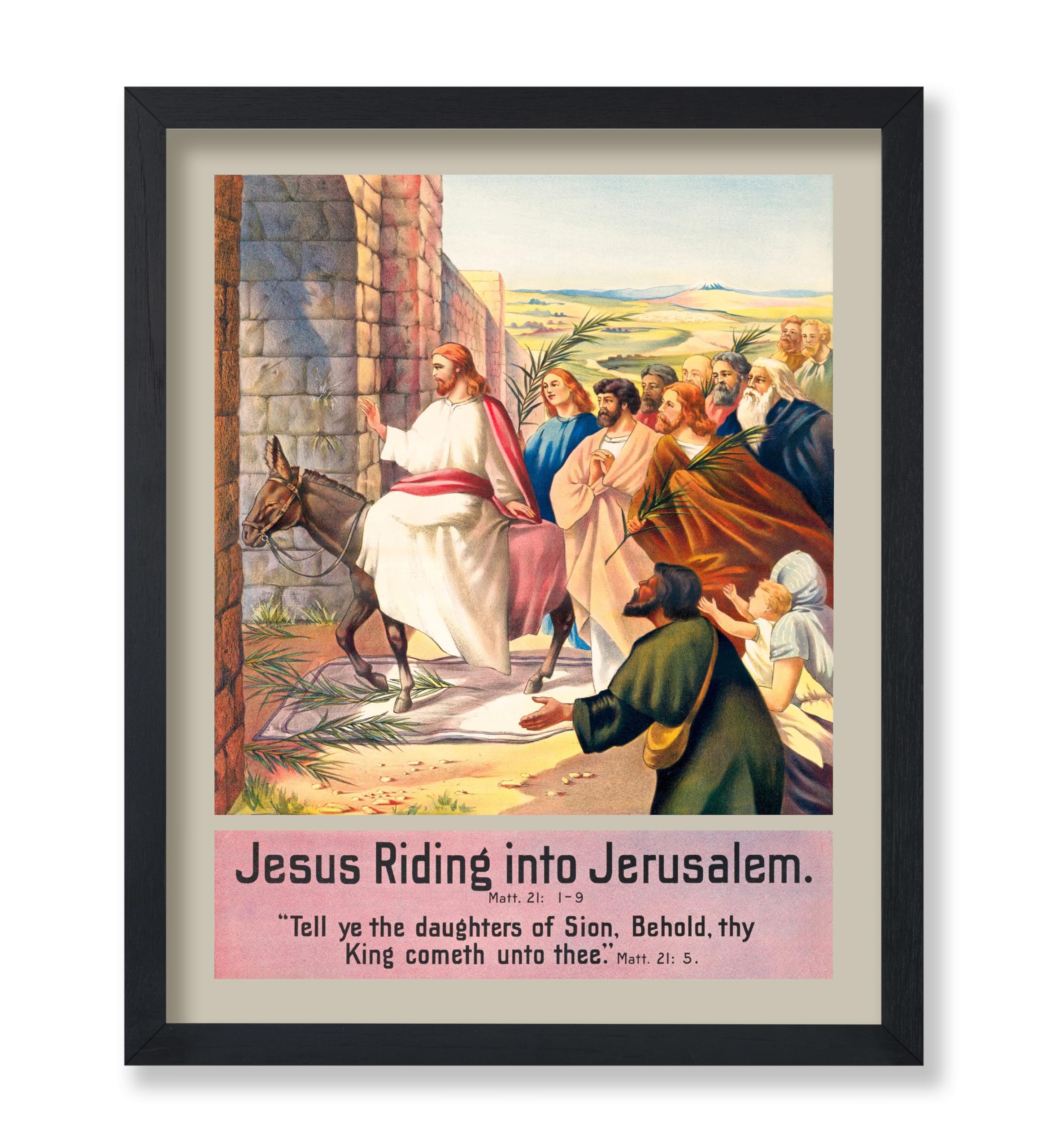 Poster Master Vintage Jesus Riding Into Jerusalem Poster - Retro ...