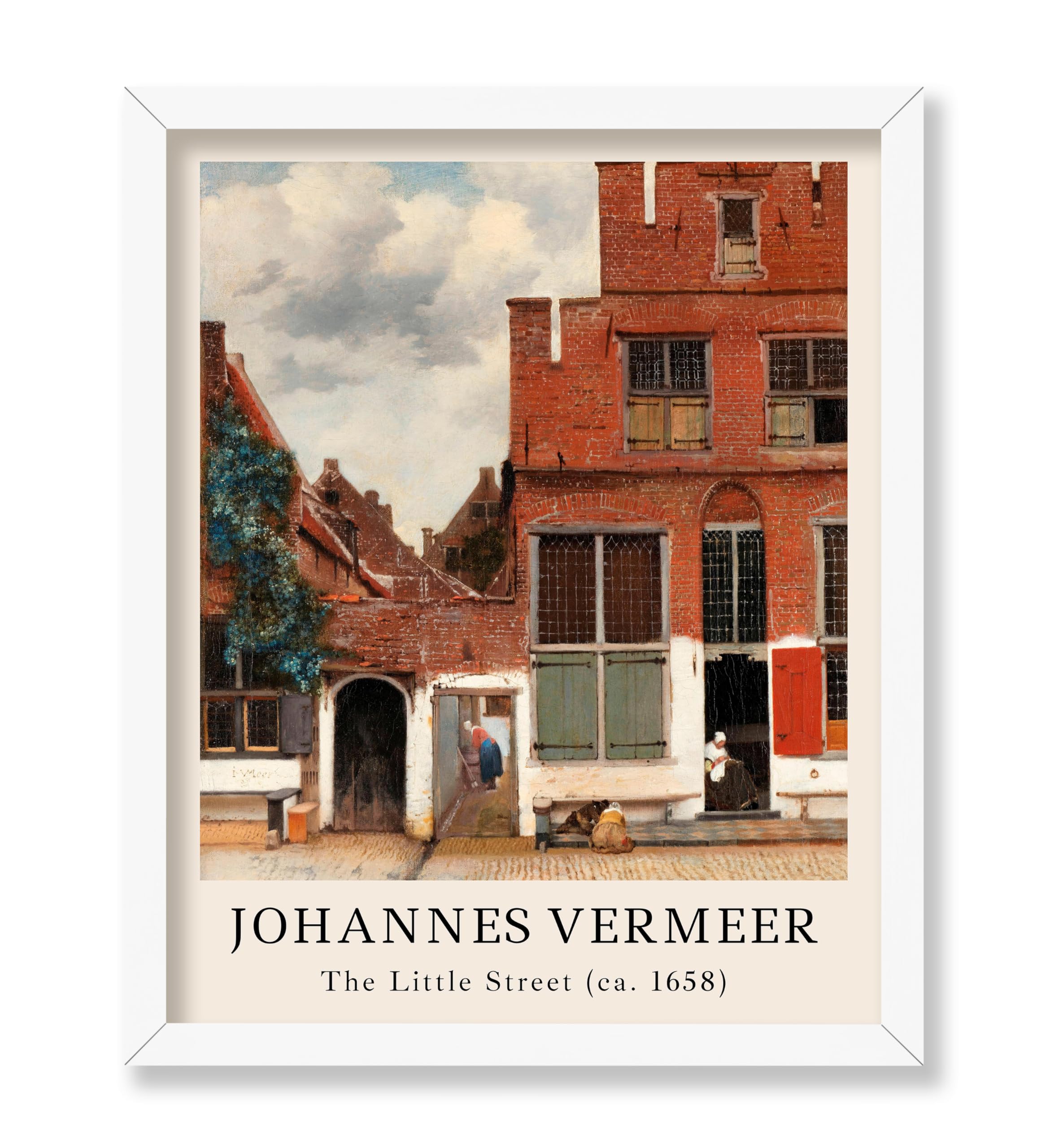 Poster Master Vintage Johannes Vermeer Poster - Retro Little Street ...