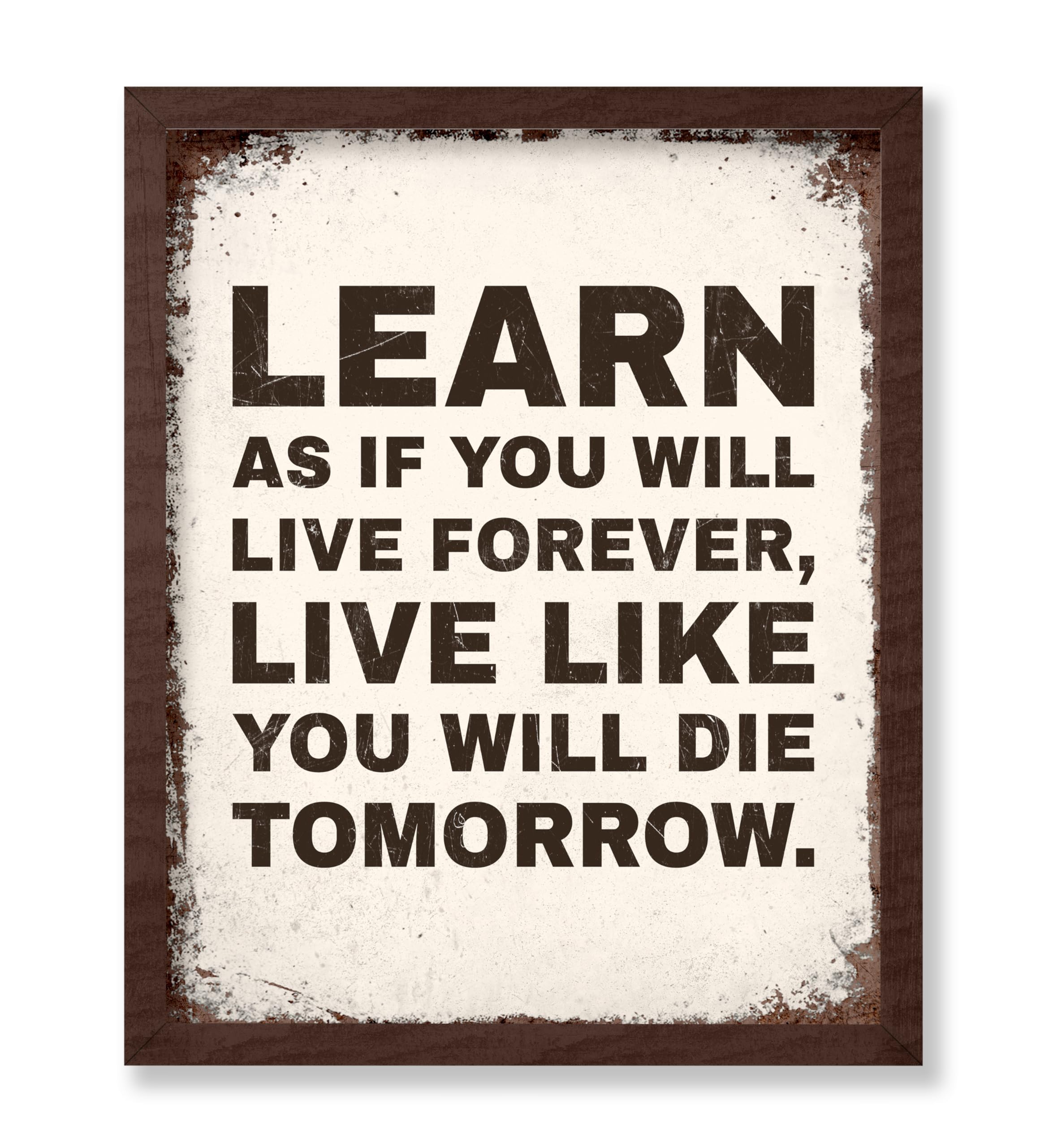 Poster Master Vintage Learn As If You Will Live Forever Poster ...