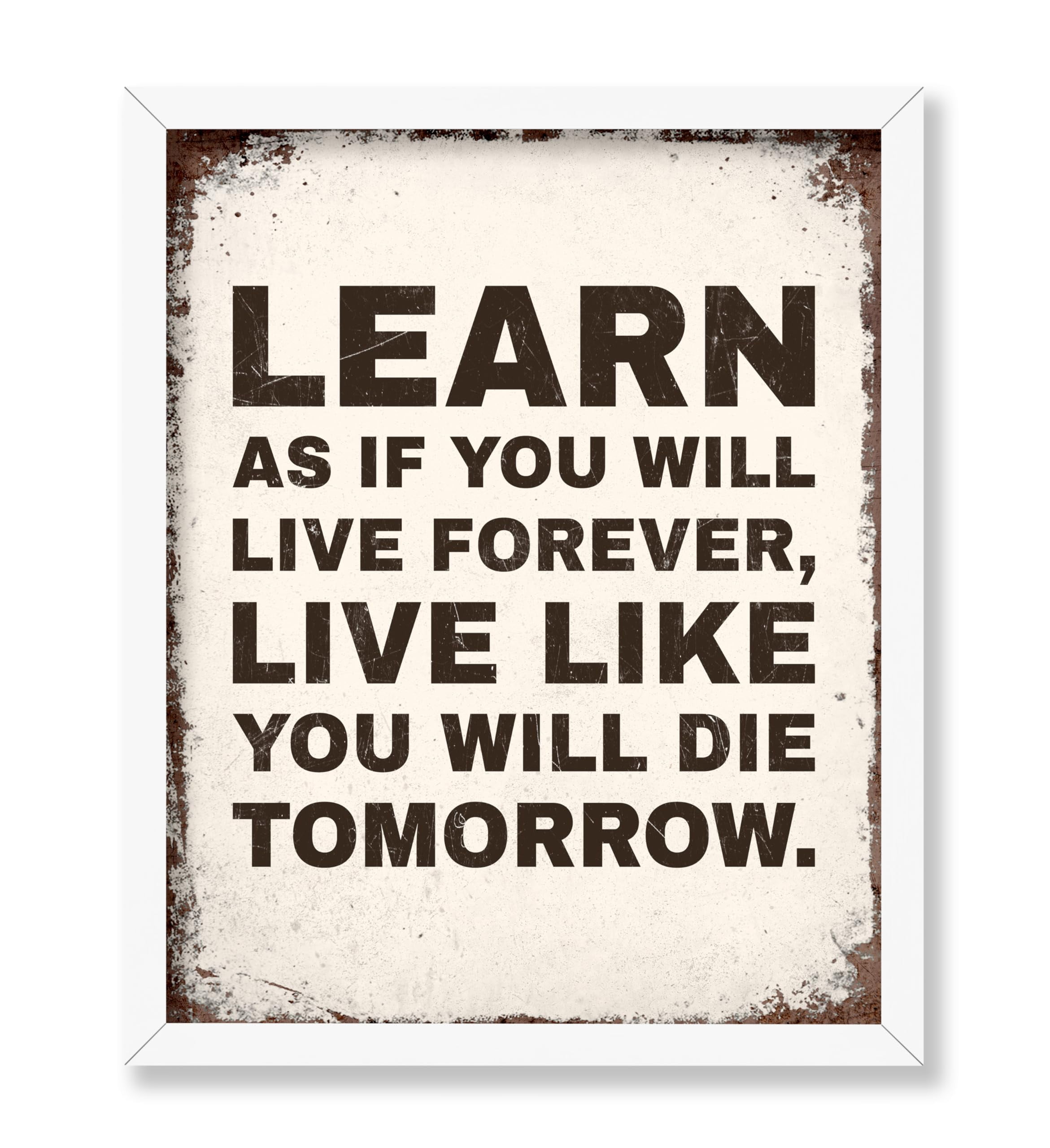 Poster Master Vintage Learn As If You Will Live Forever Poster ...