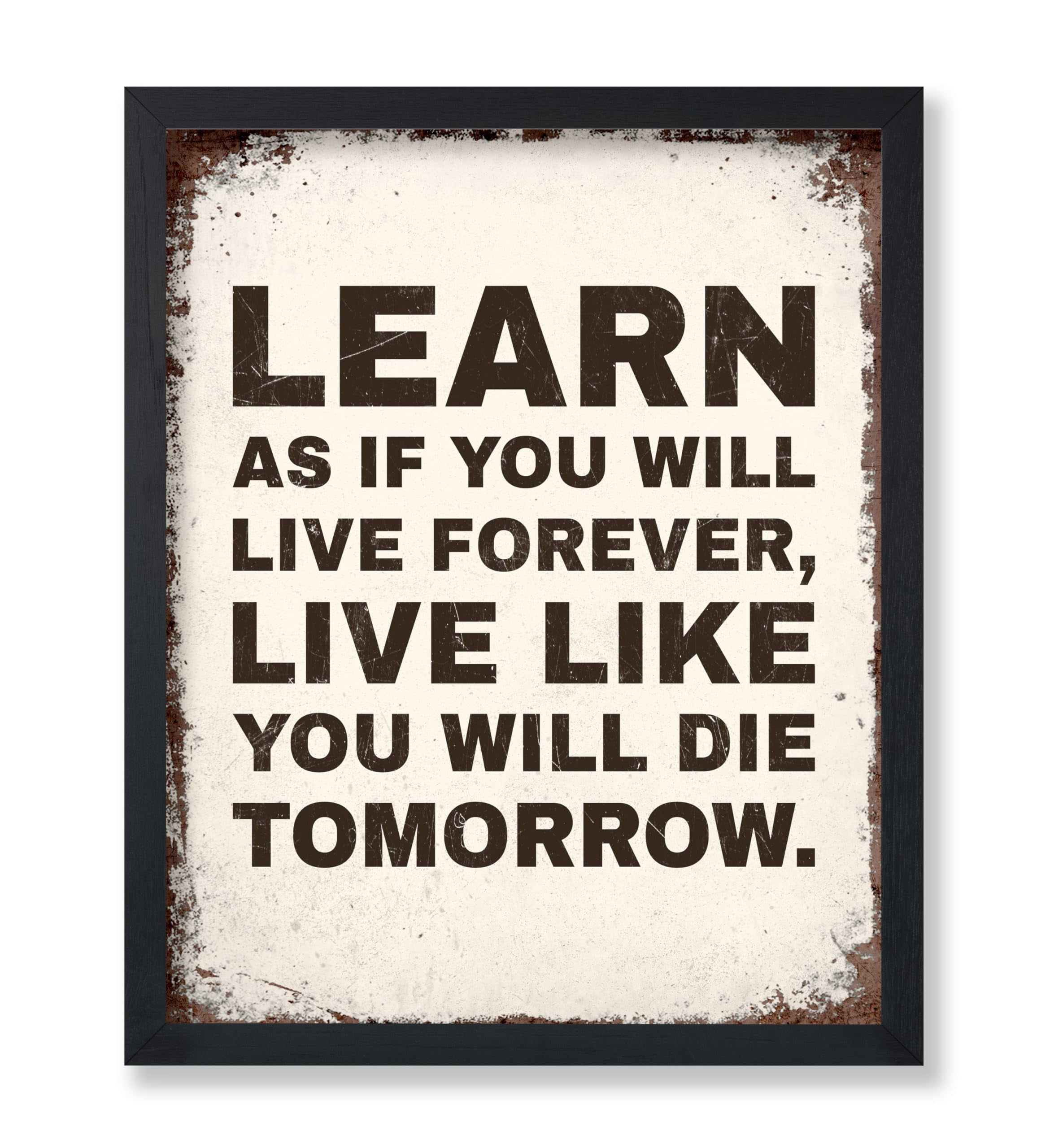 Poster Master Vintage Learn As If You Will Live Forever Poster ...