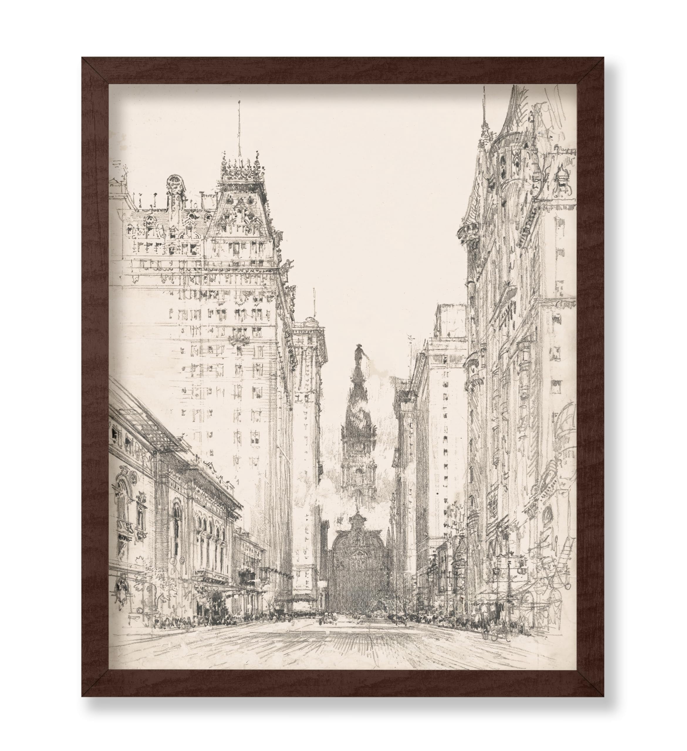 Poster Master Vintage Looking up Broad Street from Spruce Street Poster ...