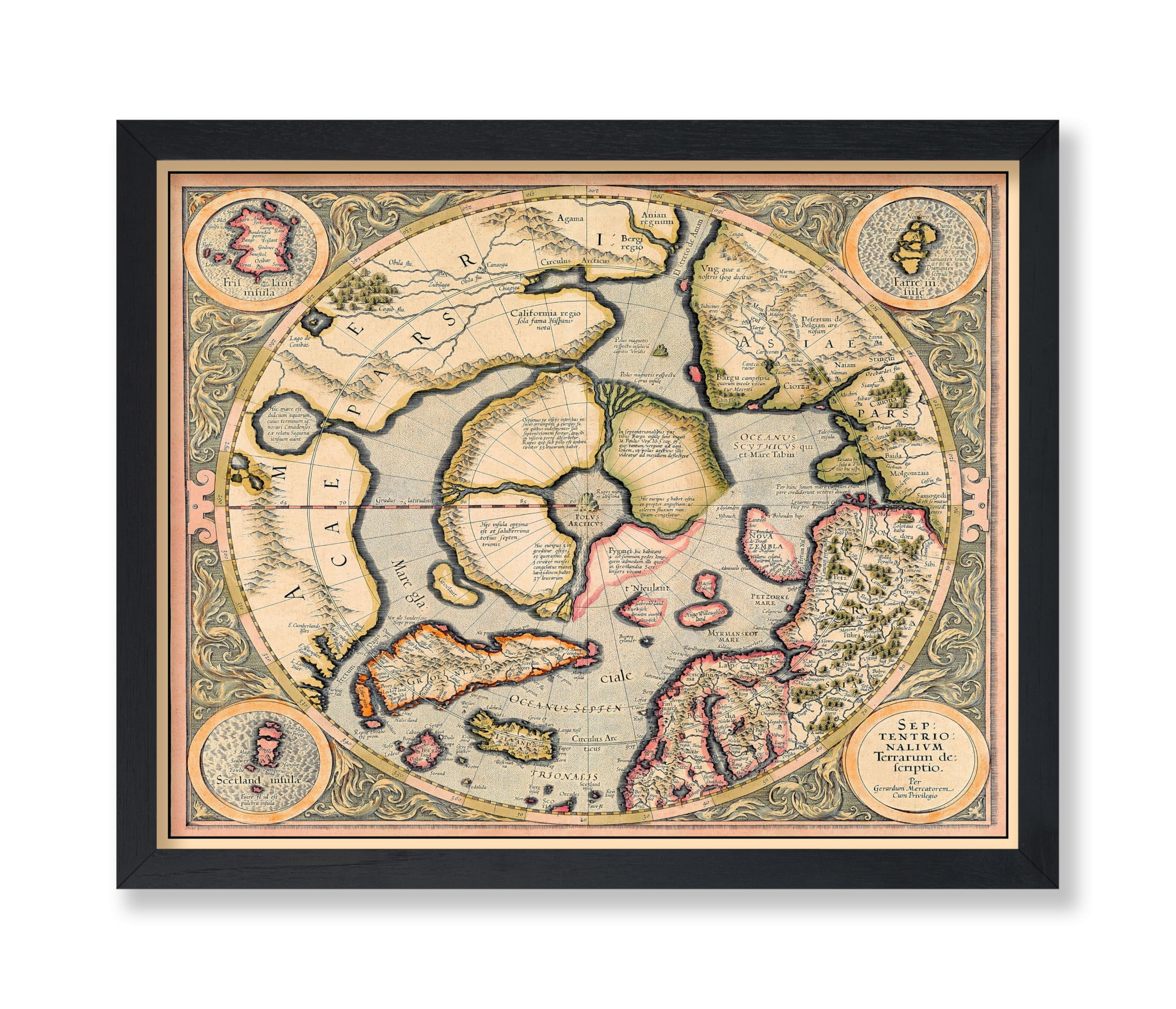 Poster Master Vintage Mercator Poster - Retro Geographic Print - 11x14 ...