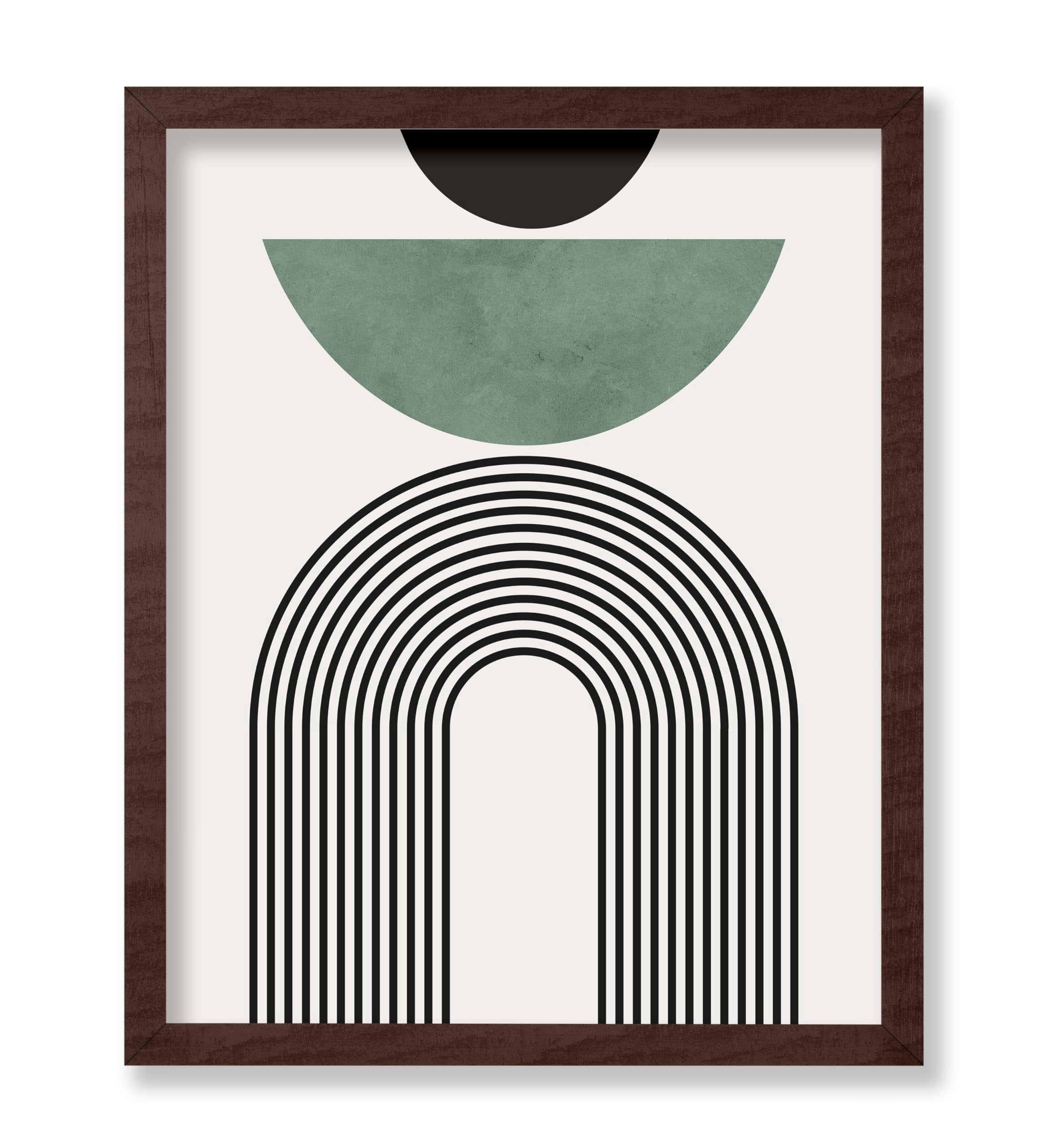 Poster Master Vintage Minimalist Poster - Retro Abstract Print - Green ...